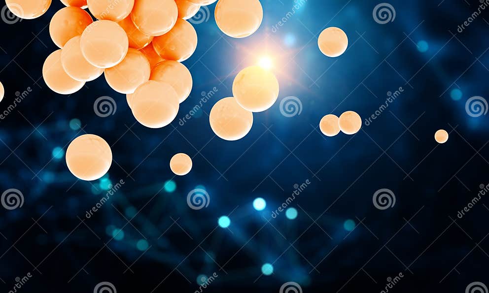 Science Concept with Sphere Model Stock Image - Image of futuristic ...