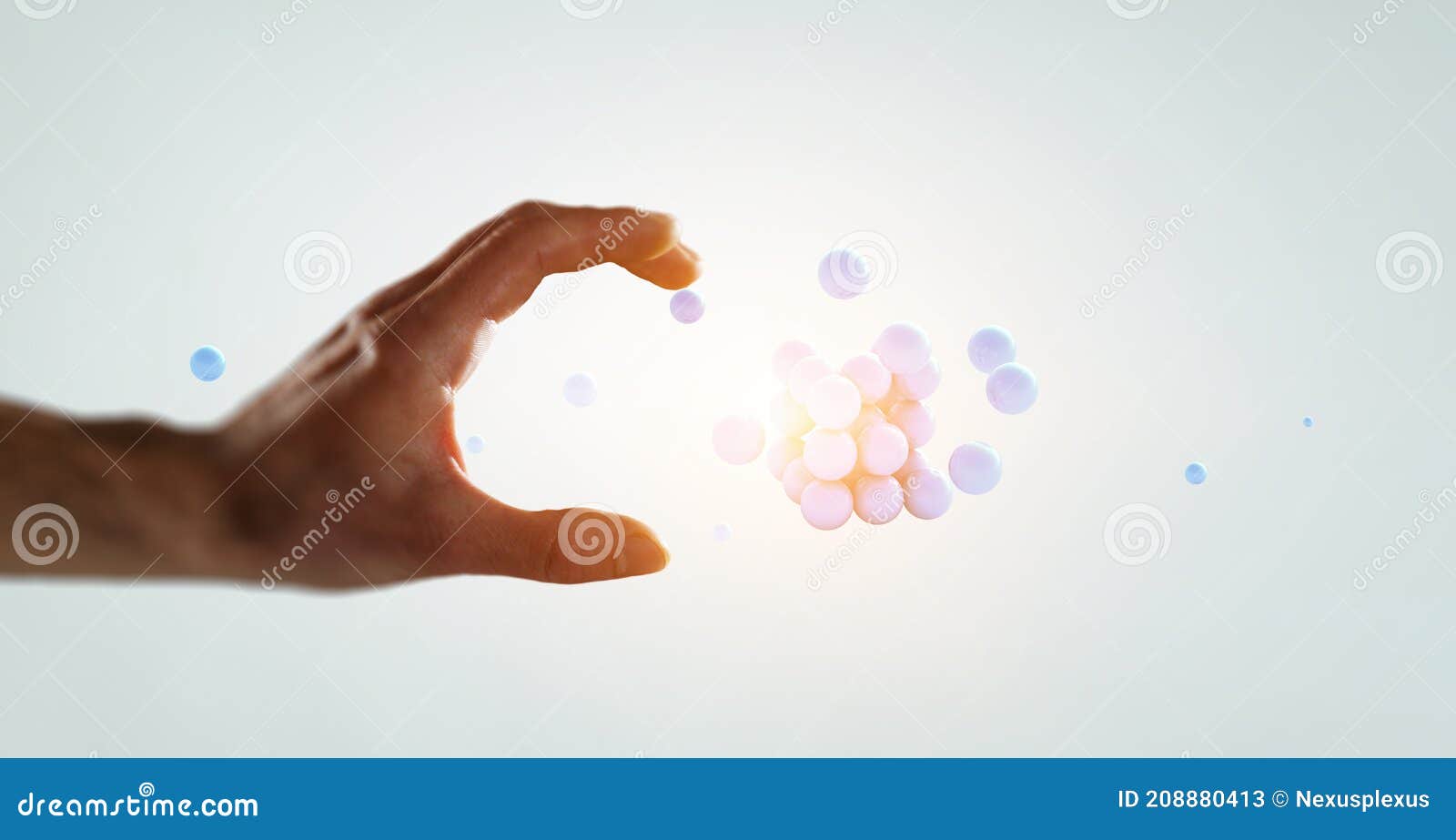 Science Concept with Sphere Model Stock Image - Image of pincers ...