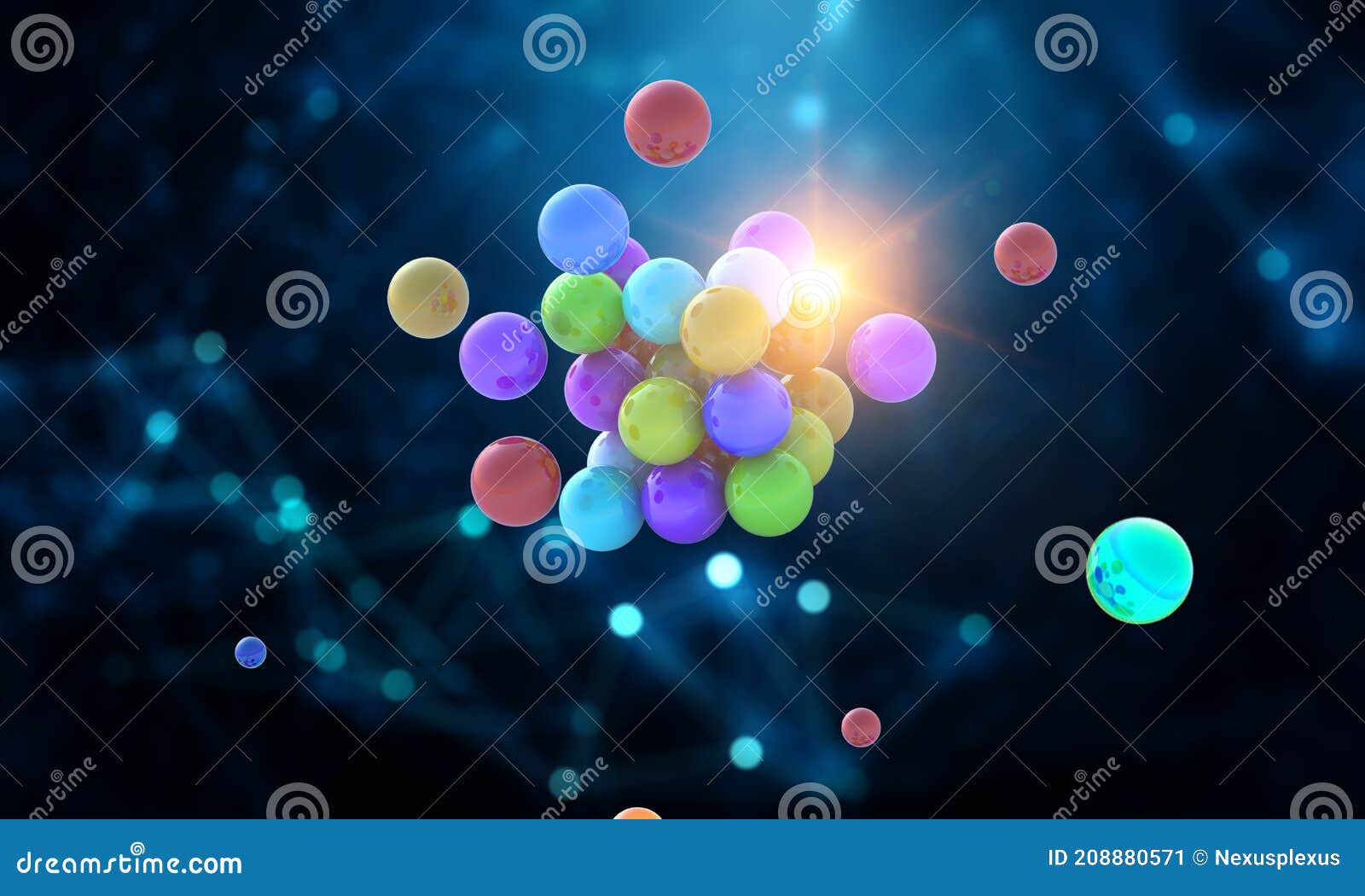 Science Concept with Sphere Model Stock Image - Image of solution ...