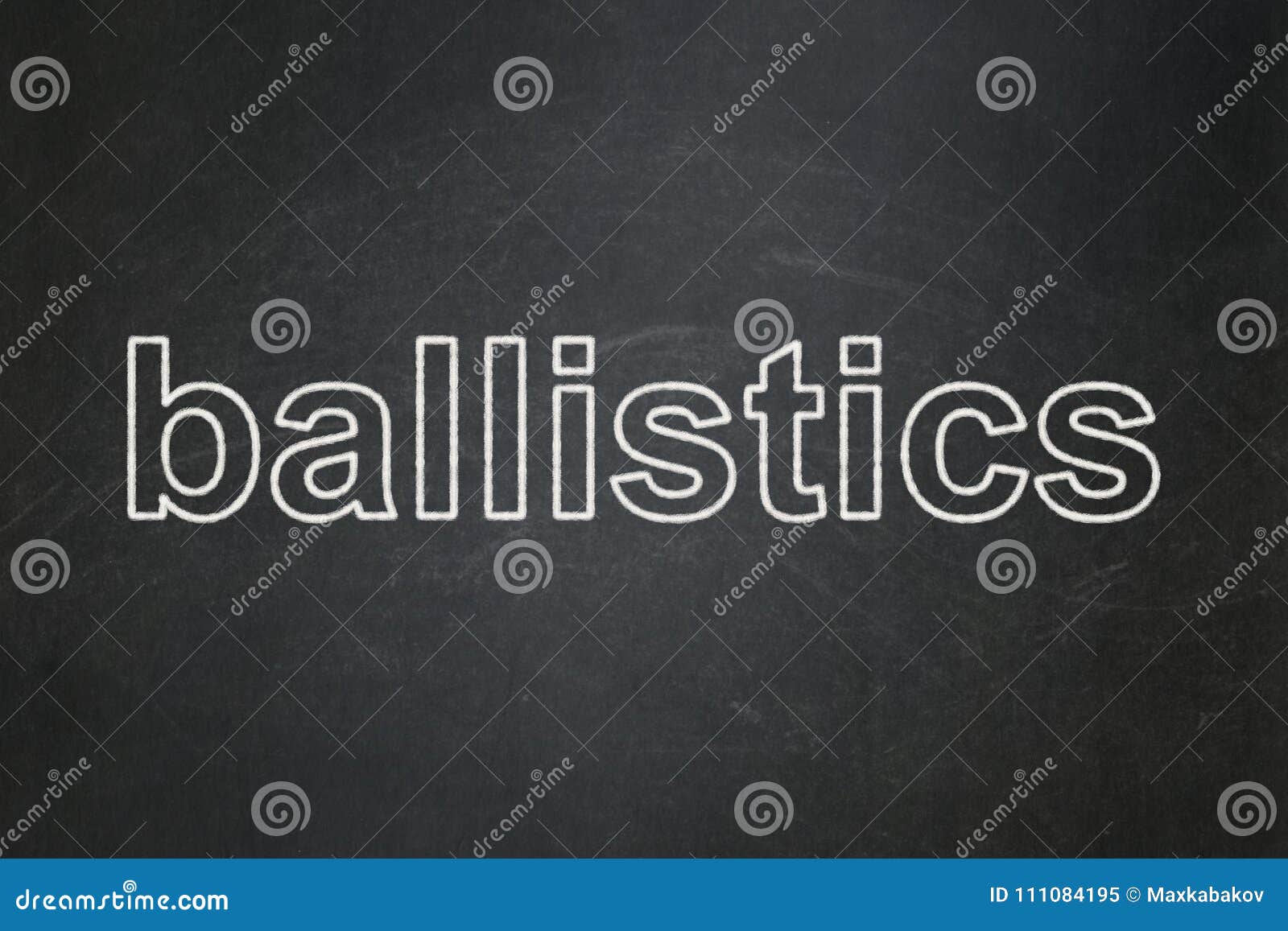 Science Concept: Ballistics on Chalkboard Background Stock Illustration ...