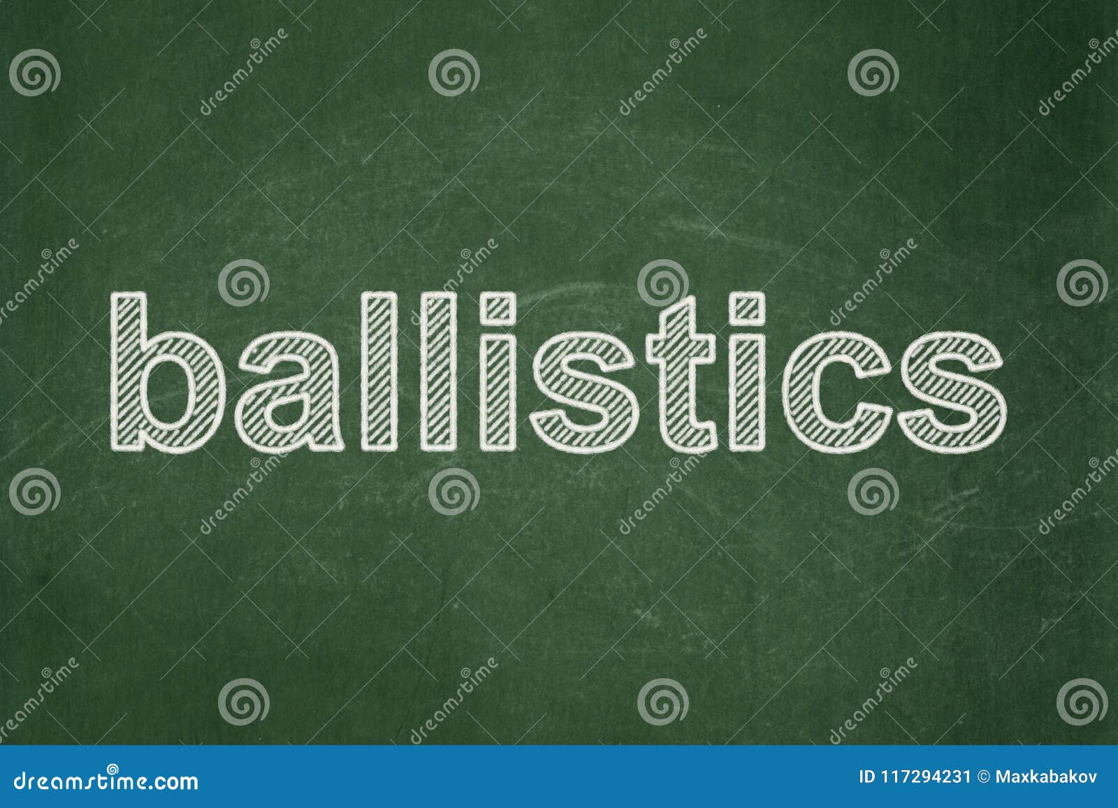 Science Concept: Ballistics on Chalkboard Background Stock Illustration ...