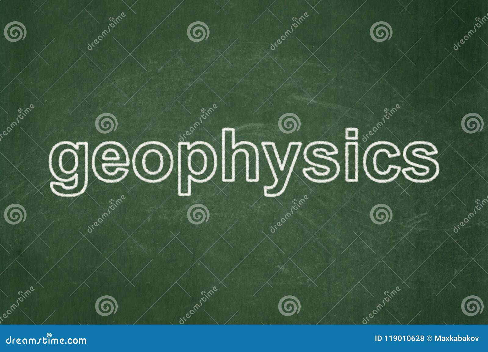 Science Concept: Geophysics on Chalkboard Background Stock Illustration ...