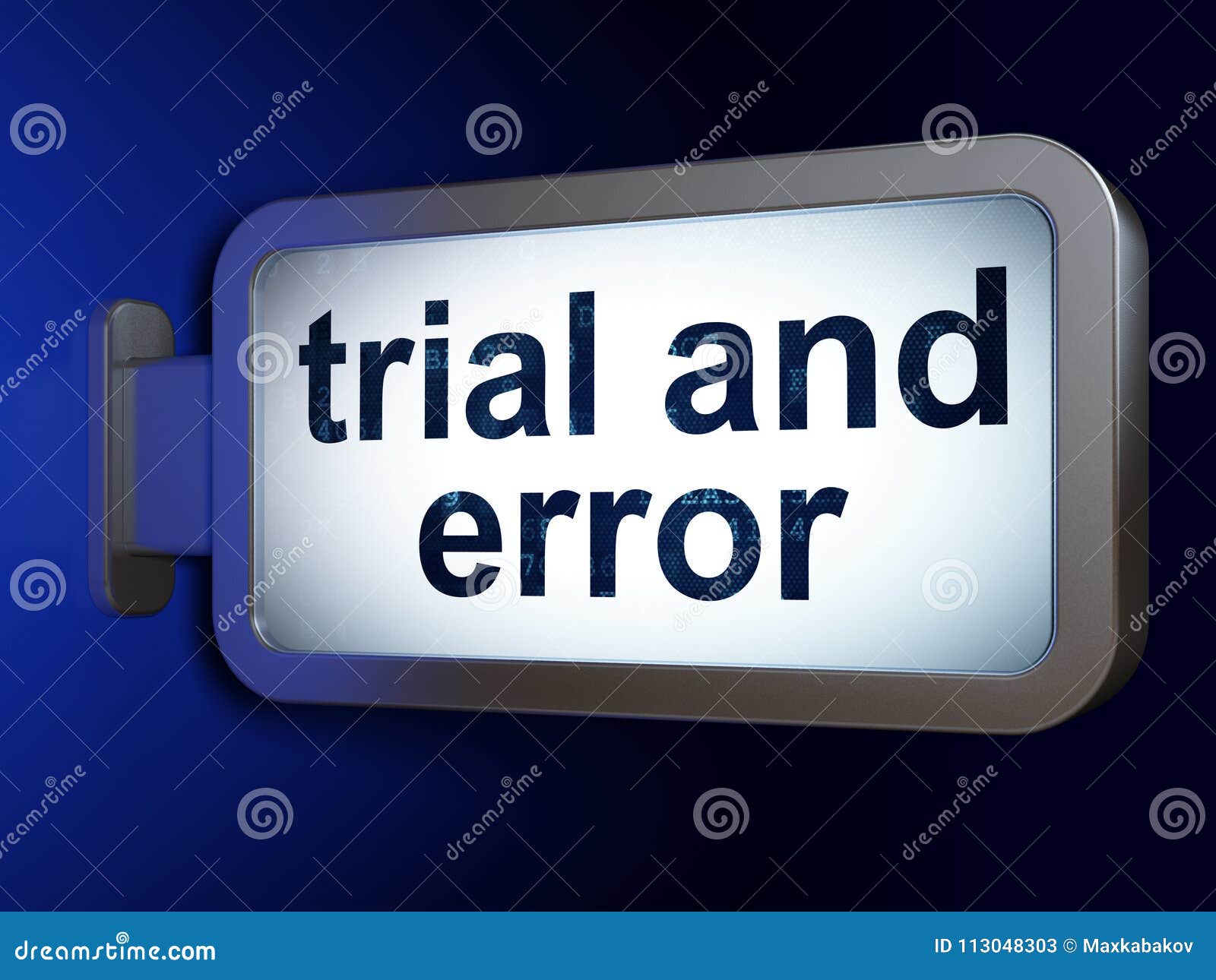 Science Concept: Trial and Error on Billboard Background Stock ...