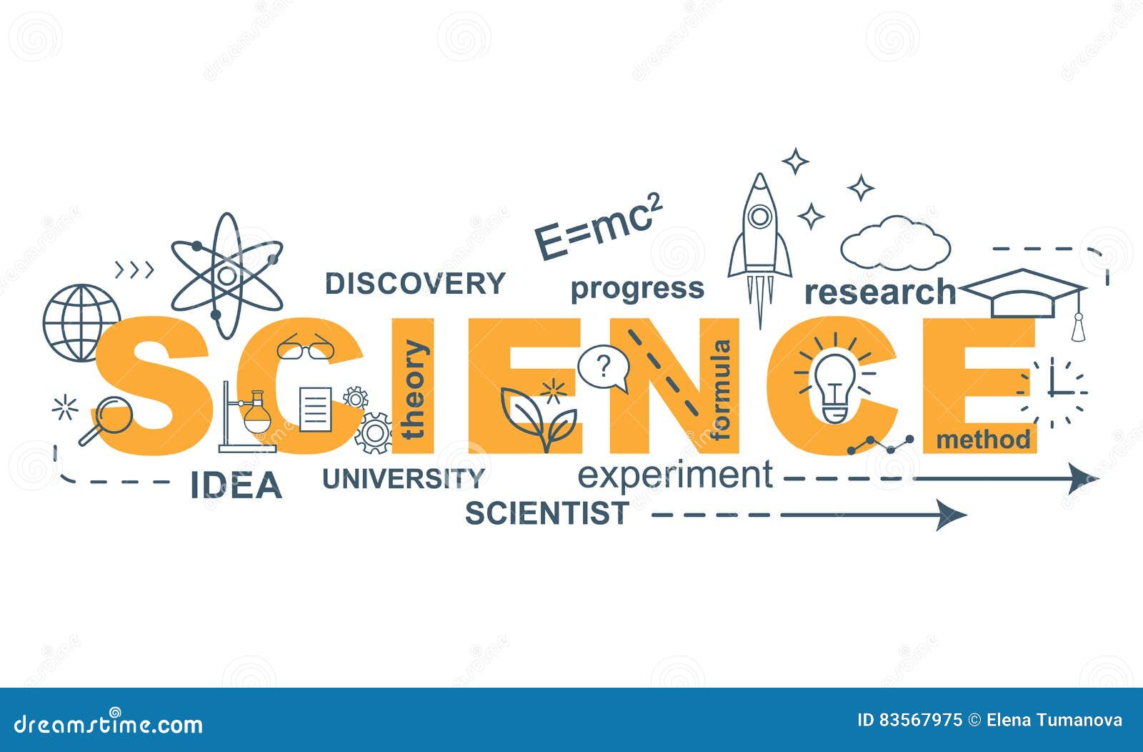 SCIENCE concept. Vector. stock vector. Illustration of physics - 83567975