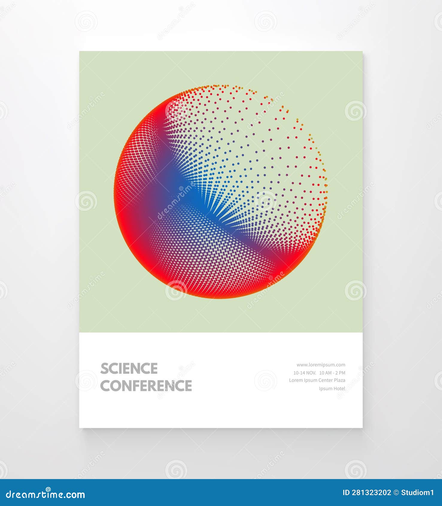 Science Conference. Cover Design Template. the Sphere Consisting of ...