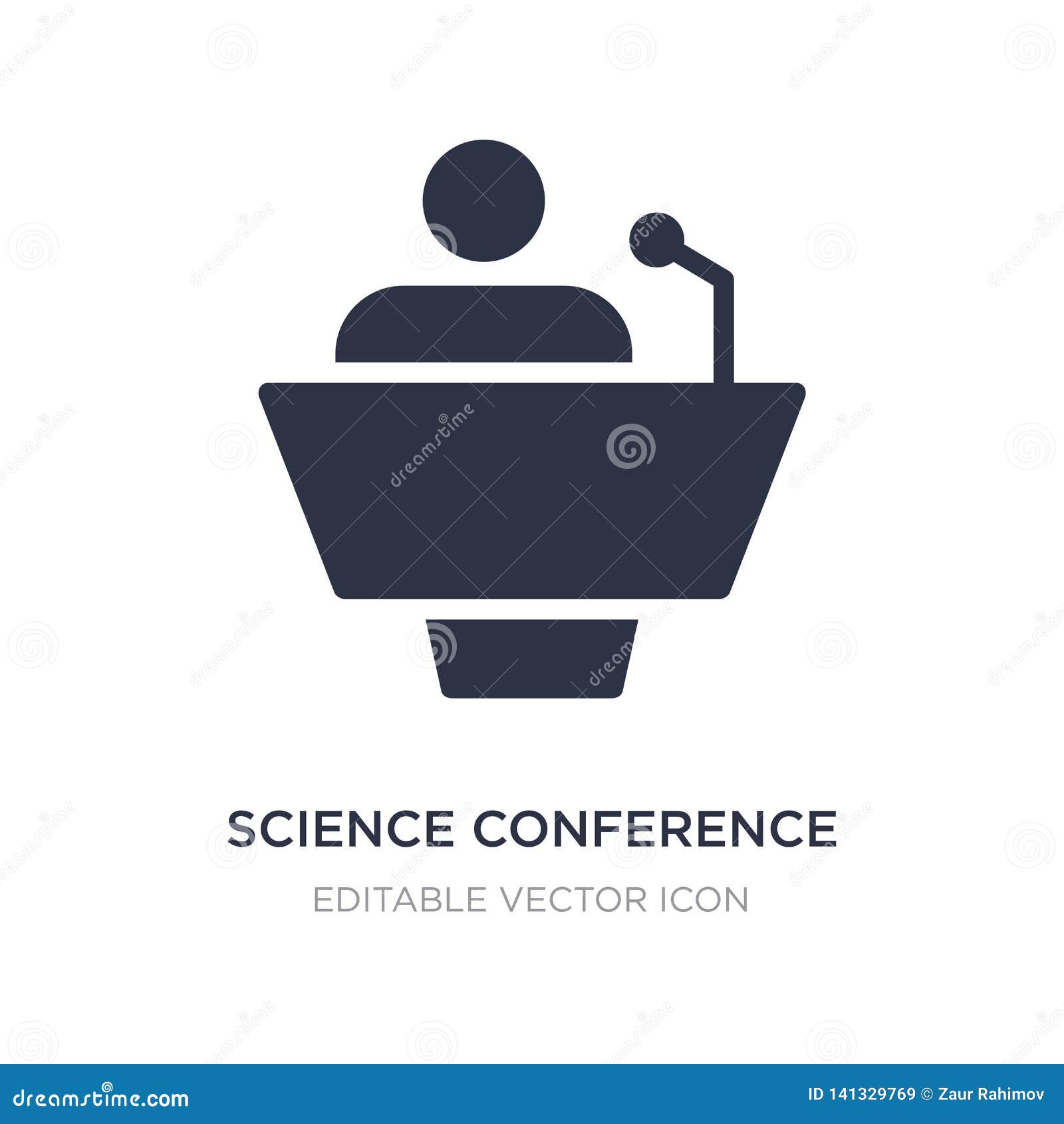 Science Conference Icon on White Background. Simple Element ...