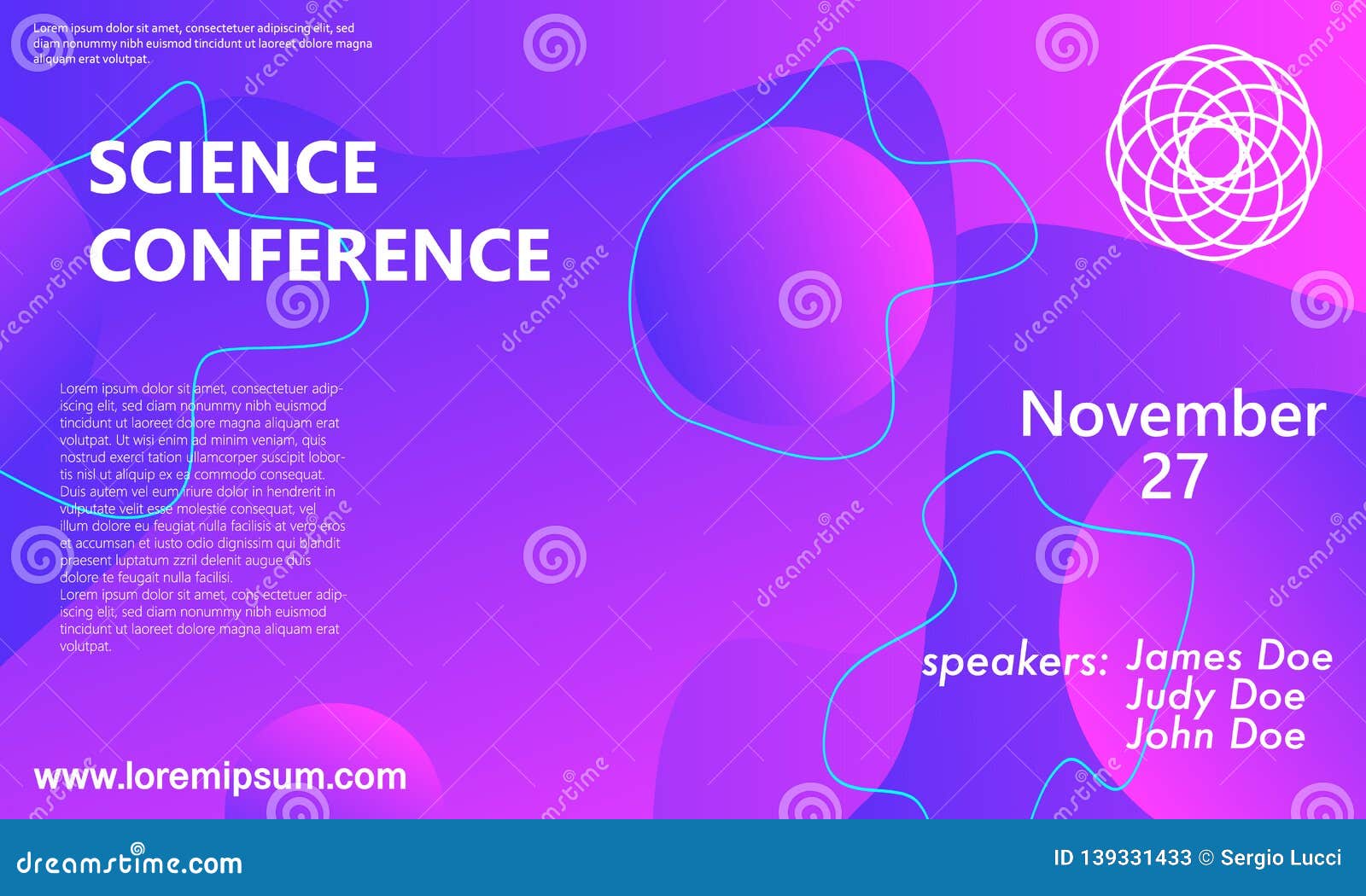 Science Conference Invitation Design Template Stock Vector ...