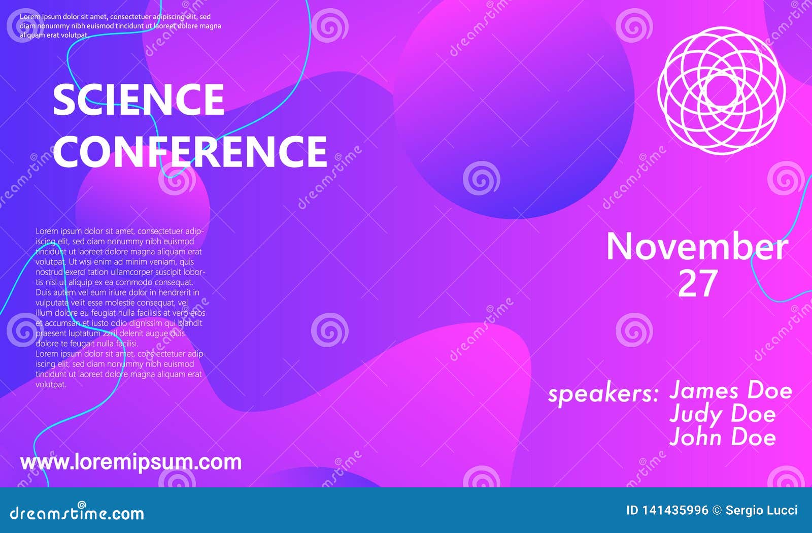 Science Conference Invitation Design Template Stock Vector ...