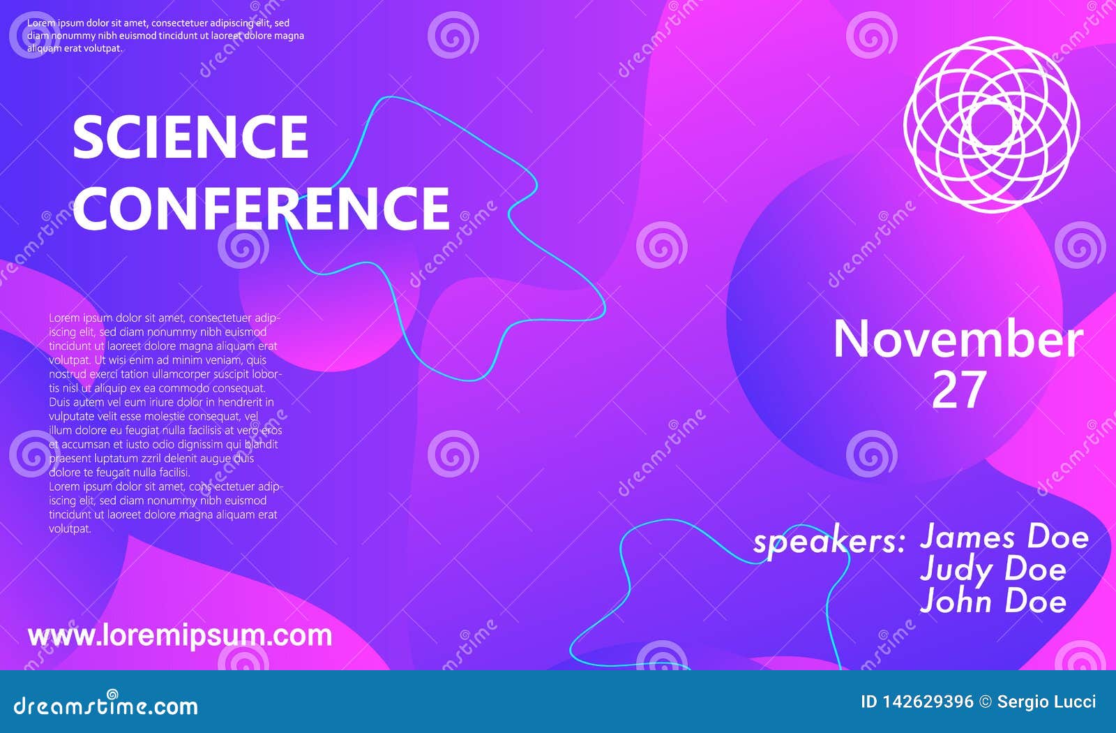 Science Conference Invitation Design Template Stock Vector ...