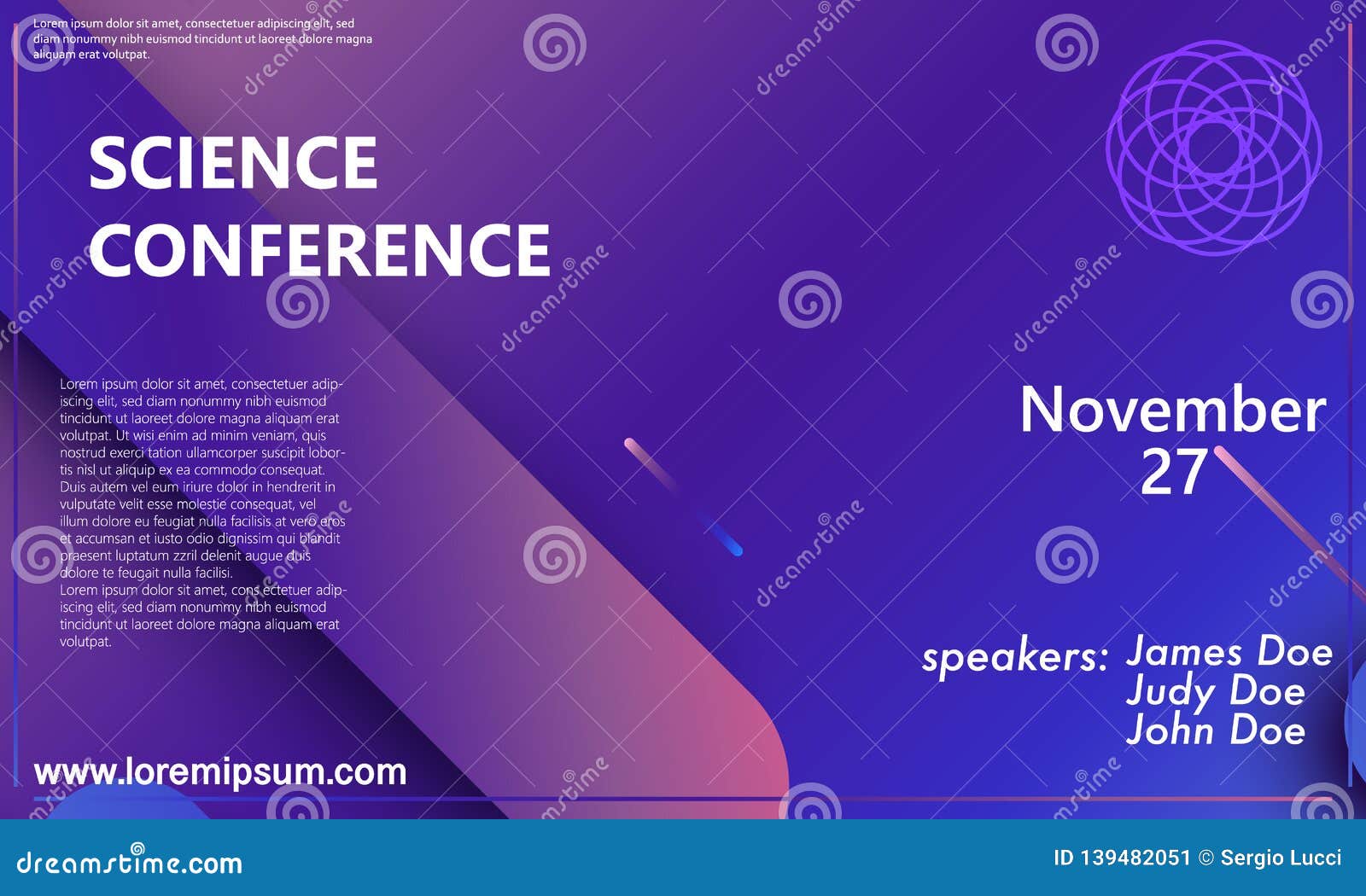 Science Conference Invitation Design Template Stock Vector ...