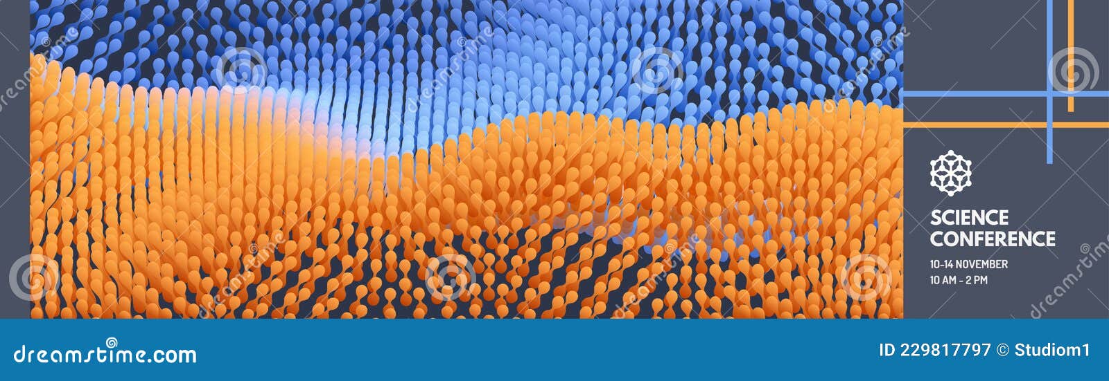 Science Conference. Wavy Surface with Dynamic Effect Stock Vector ...