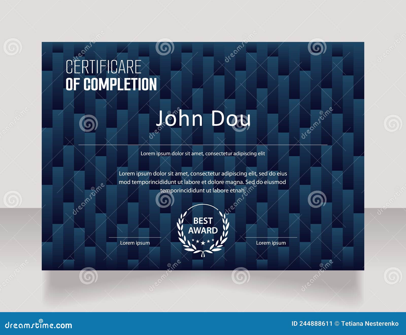 Science Course Certificate Design Template Stock Vector - Illustration ...