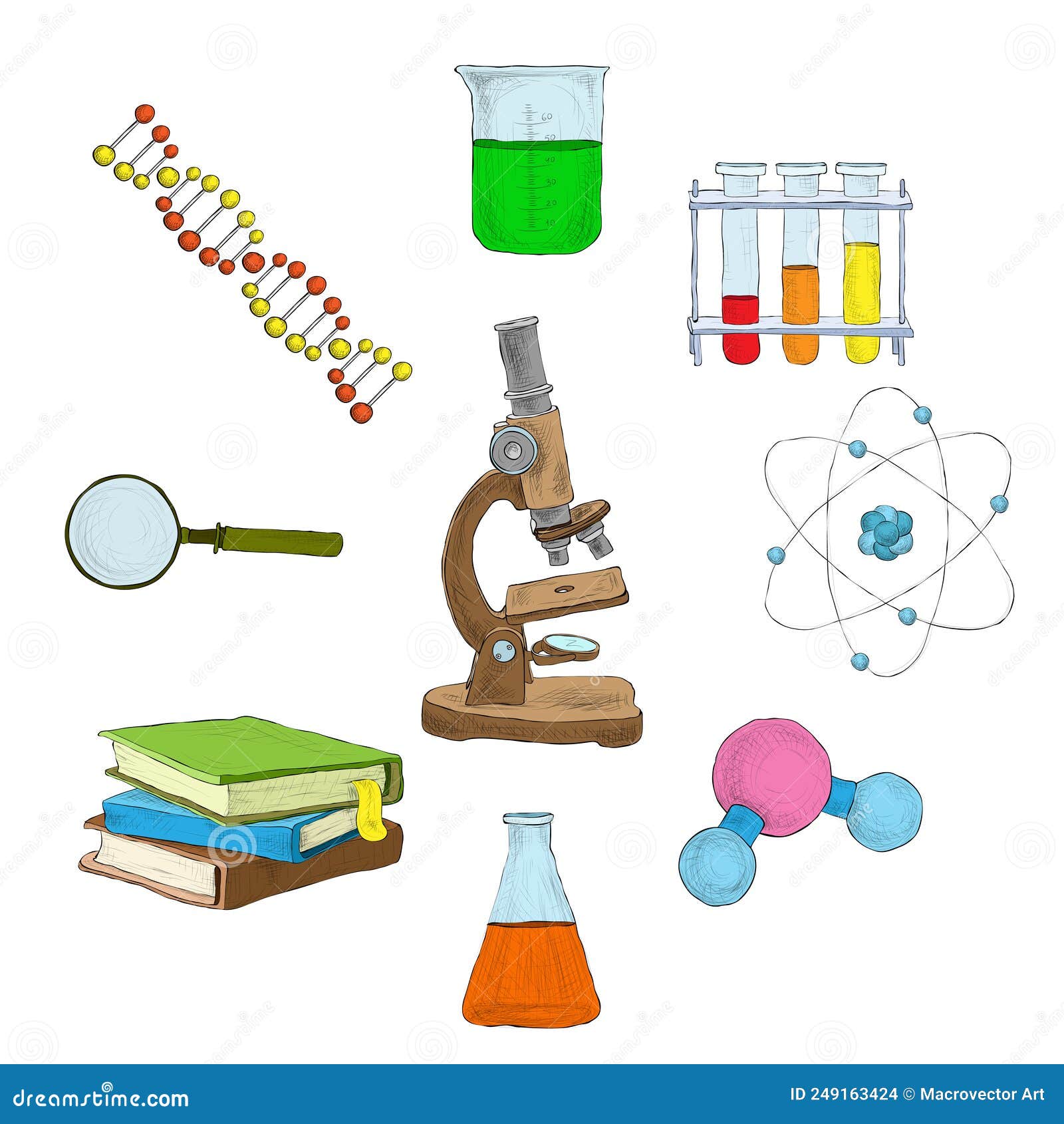 Science Decorative Elements Stock Vector - Illustration of concept ...