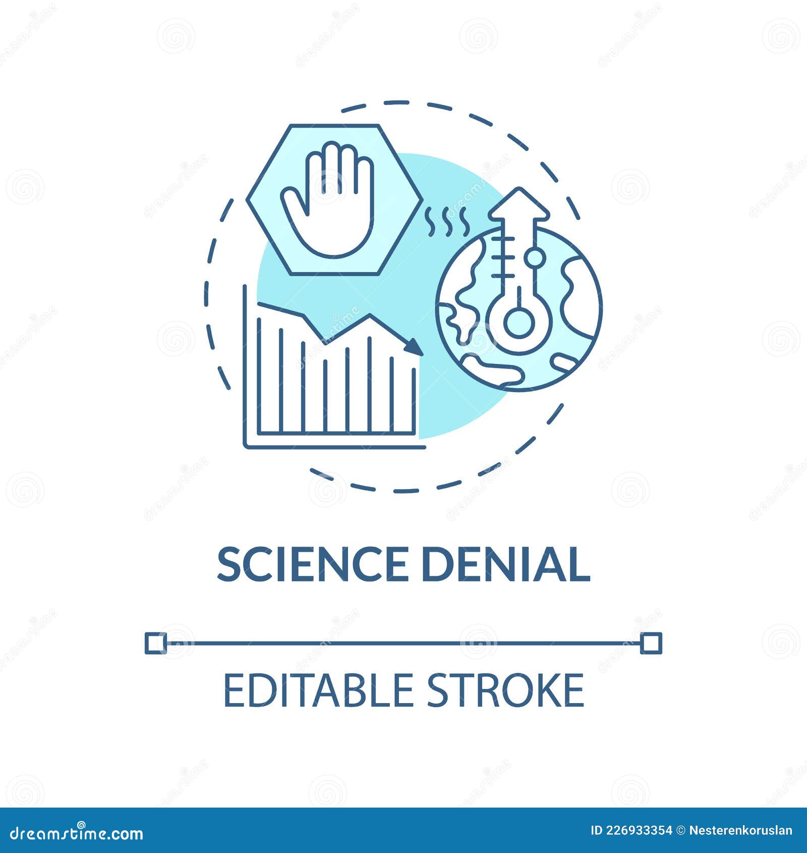 Science Denial Blue Concept Icon Stock Vector - Illustration of global ...