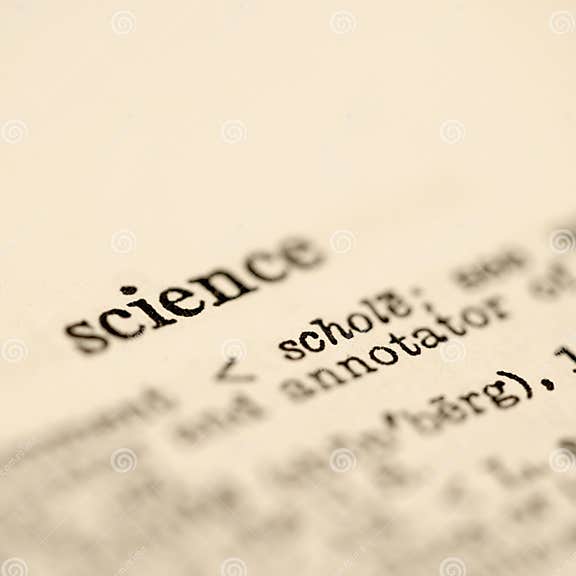 Science in dictionary. stock image. Image of selective - 4483829