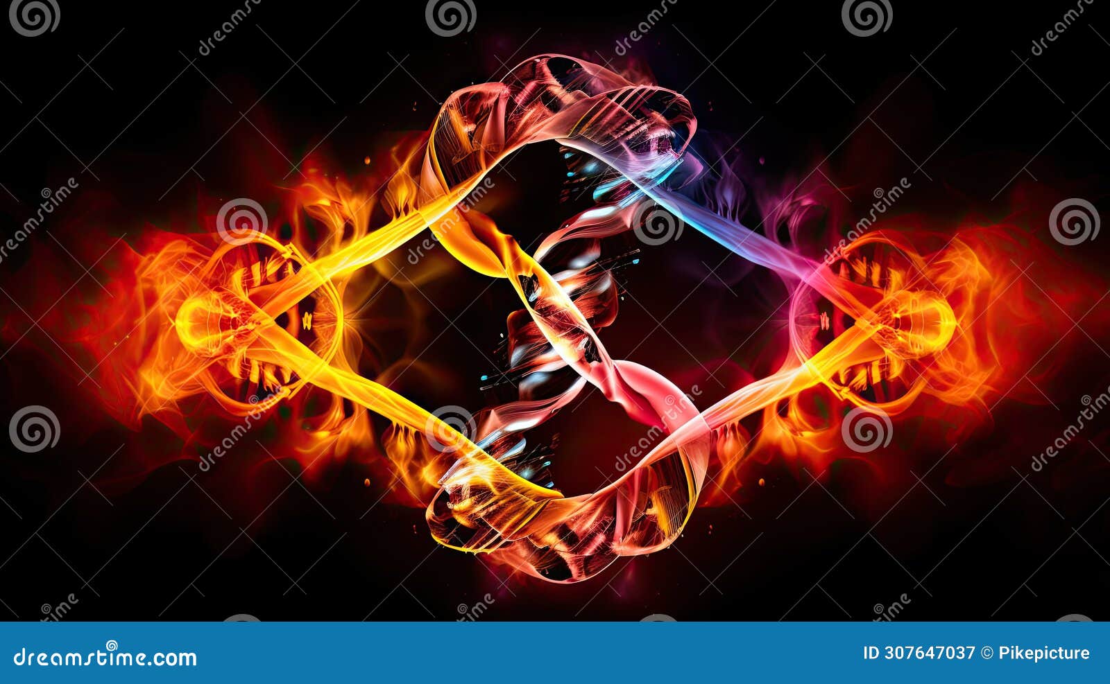 Science dna fire stock illustration. Illustration of sequence - 307647037
