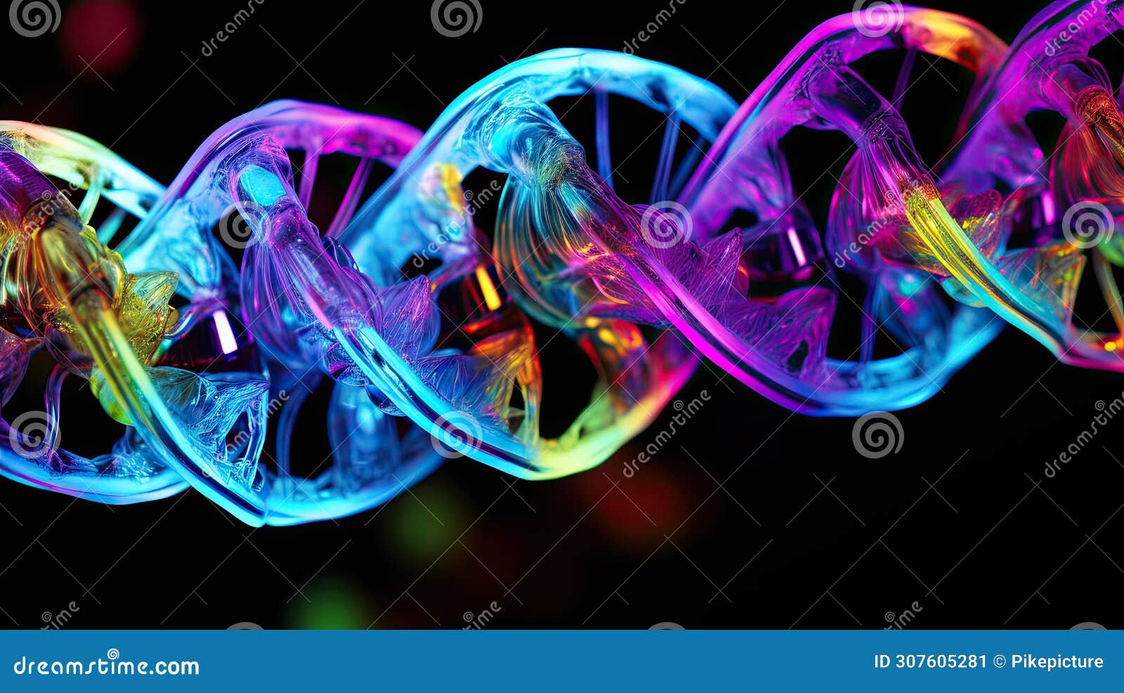Science dna fluorescence stock illustration. Illustration of transfer ...
