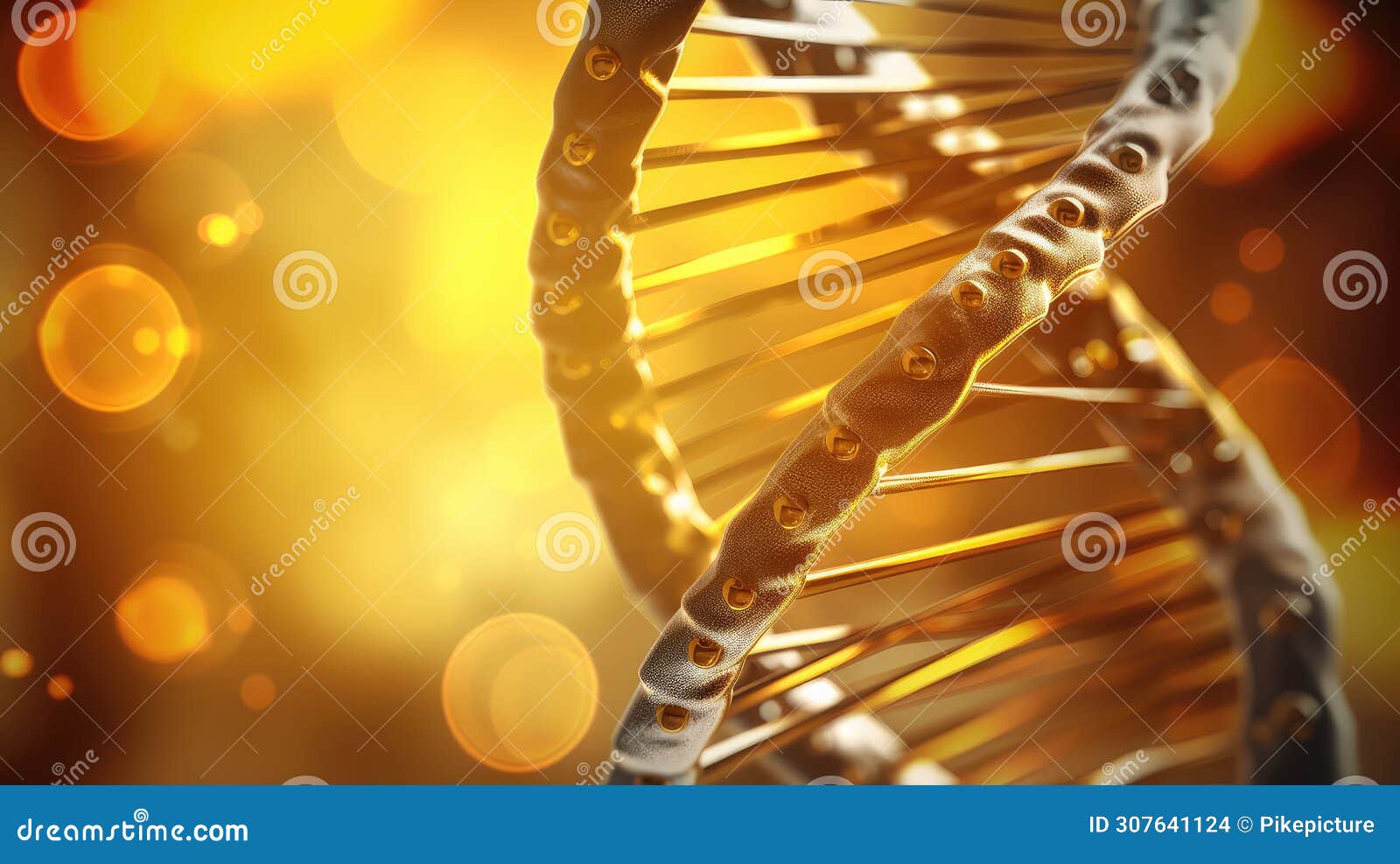 Science dna yellow stock illustration. Illustration of helix - 307641124