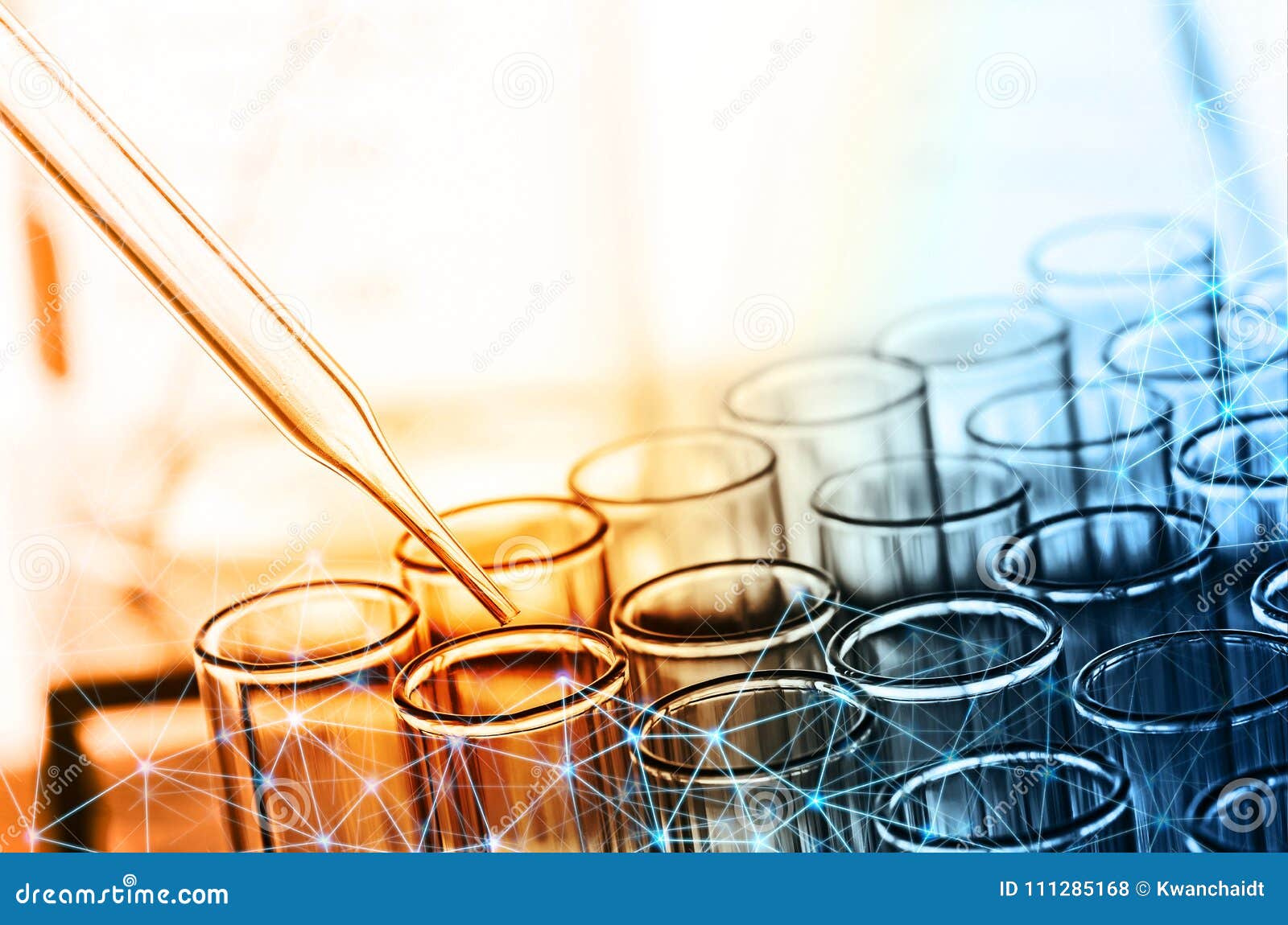 Science Dropper and Laboratory Test Tubes Stock Photo - Image of ...