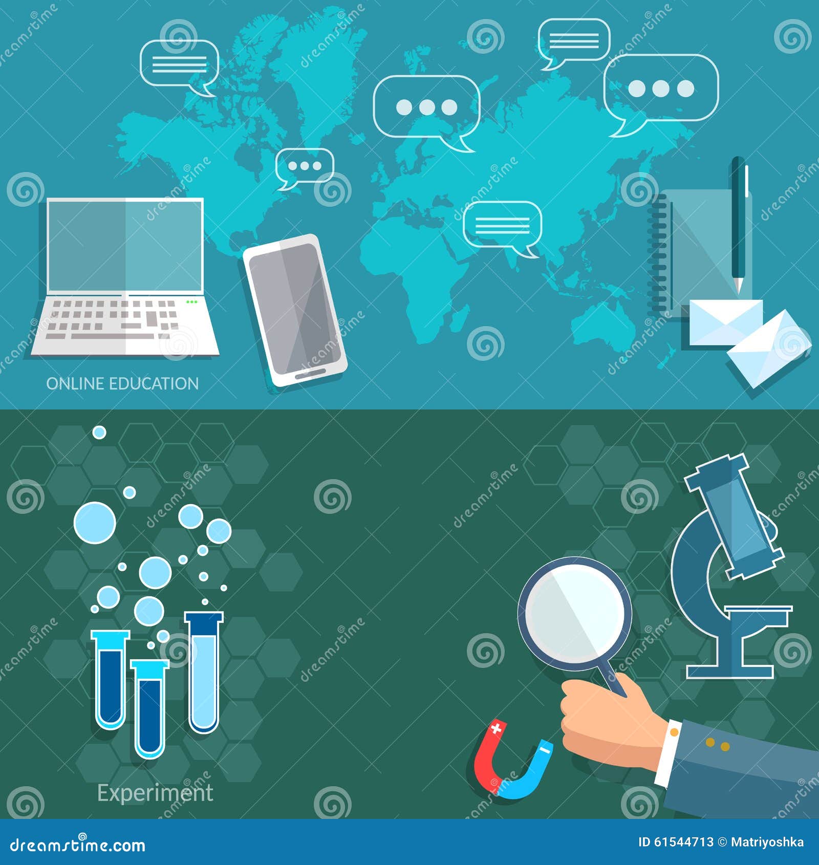 Science and Education Banners Stock Vector - Illustration of ...