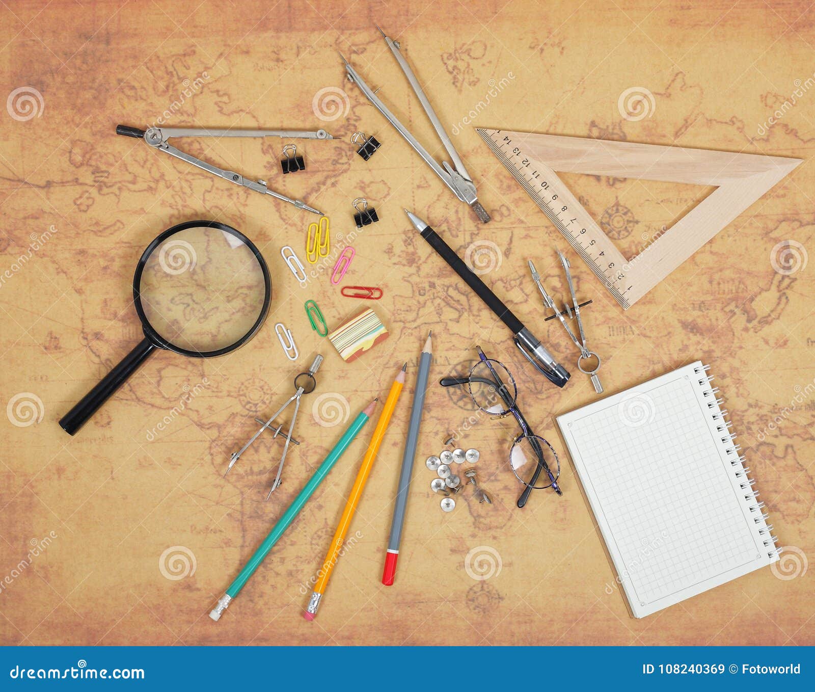 Science and Education - Desktop Scientist Objects Stock Image - Image ...