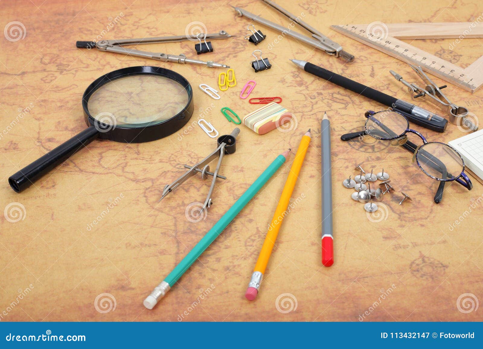 Science and Education - Desktop Scientist Objects Stock Image - Image ...