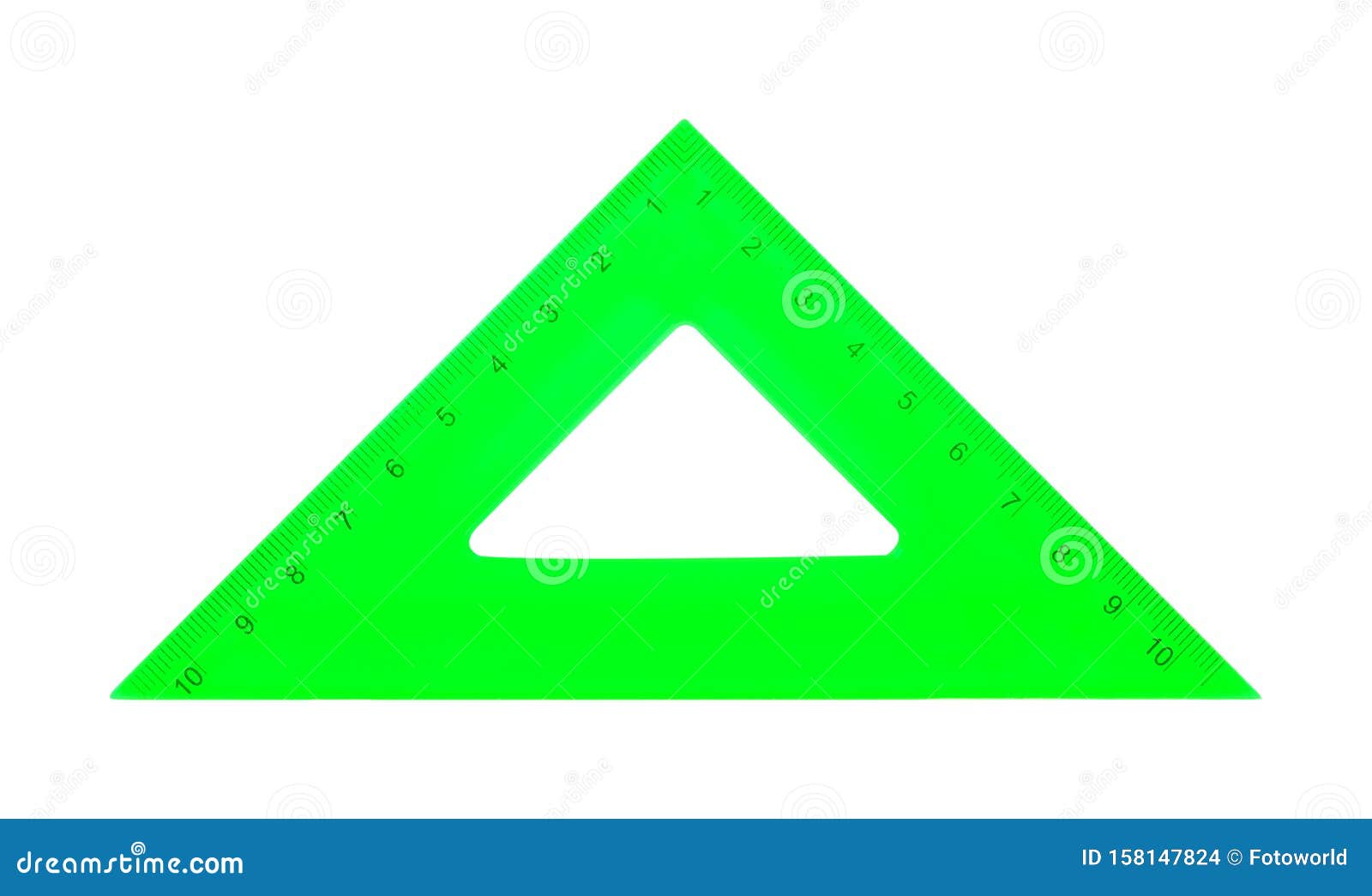 Science and Education - Green Set Square Triangle Isolated Stock Photo ...