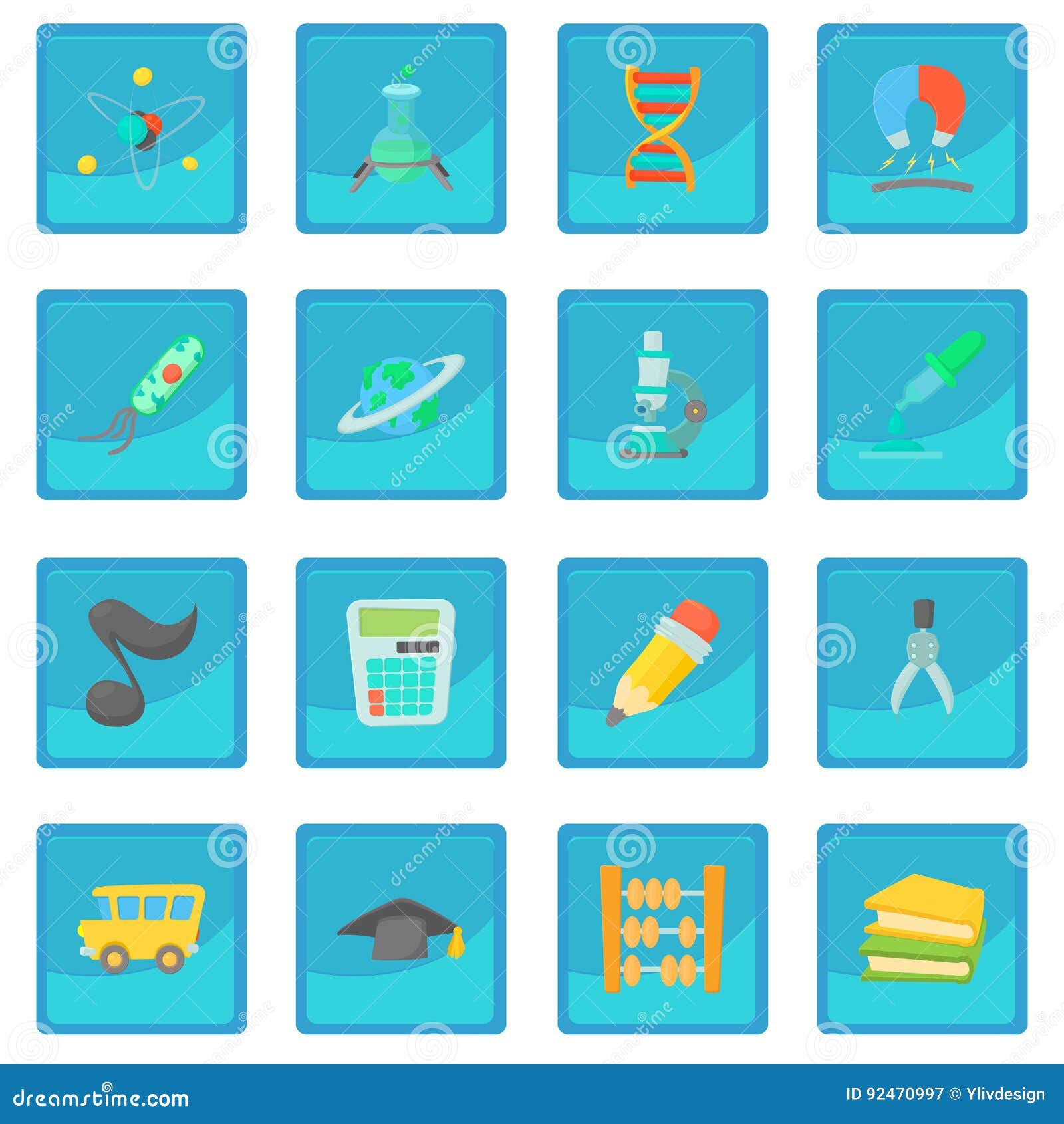 Science Education Icon Blue App Stock Vector - Illustration of ...