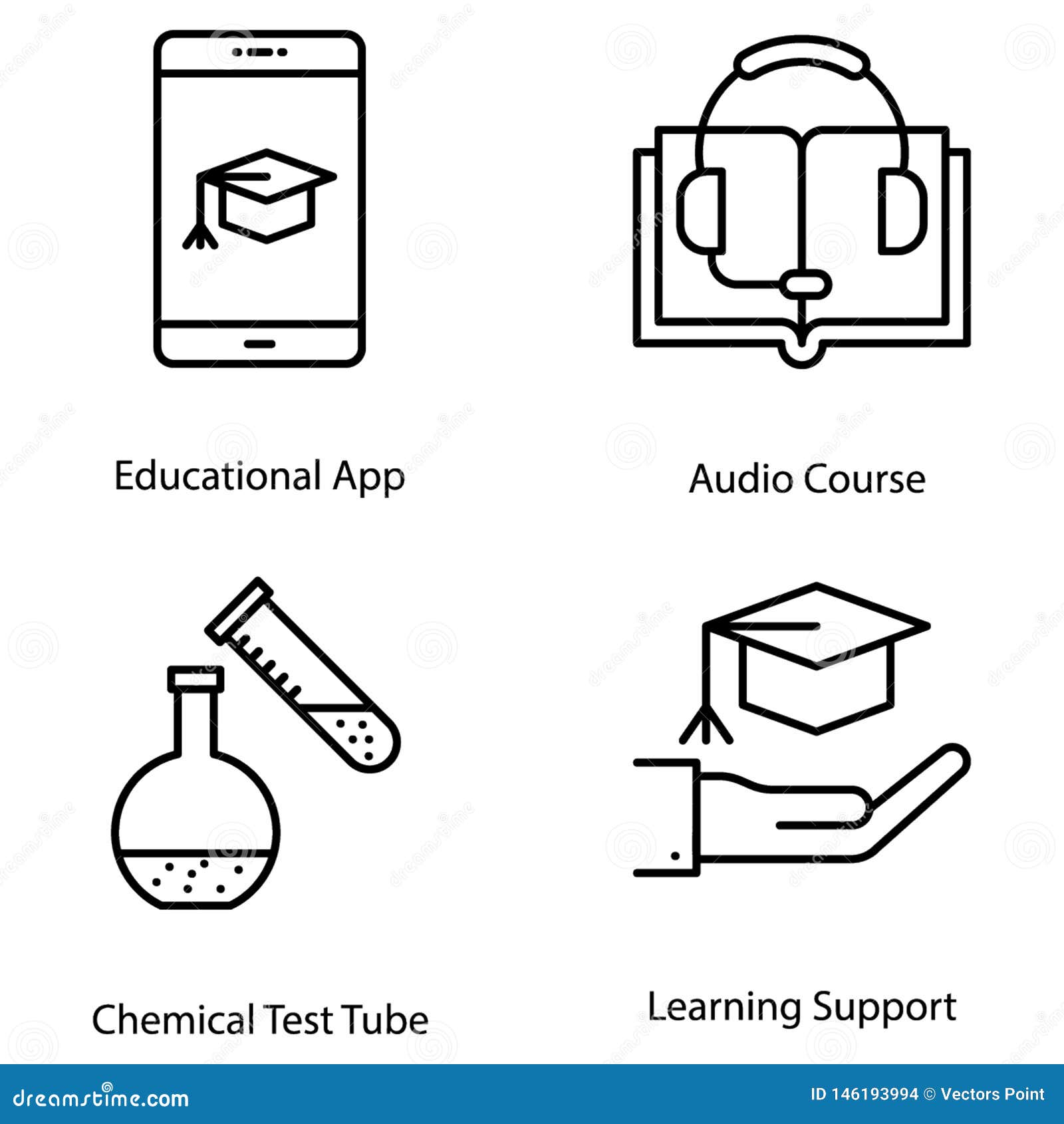 Science and Education Icons Stock Vector - Illustration of chemistry ...