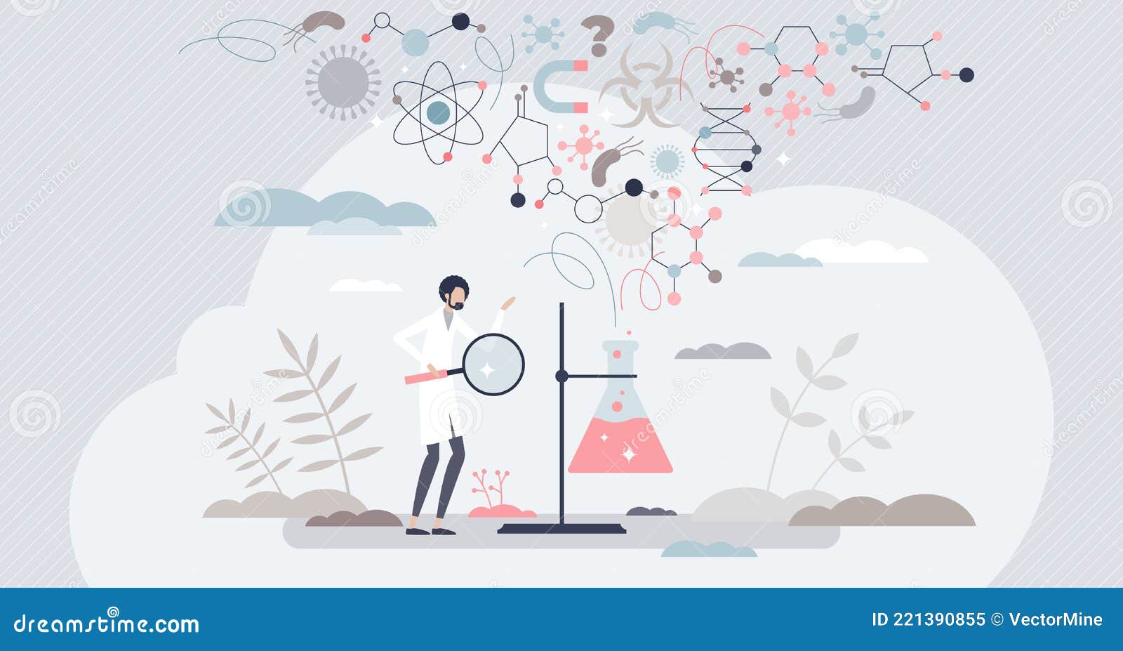 Research Process Sampling From A Target Population Cartoon Vector ...