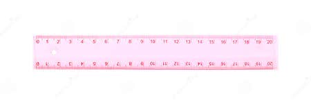 Science and Education - Plastic Pink School Ruler Isolated Stock Image ...