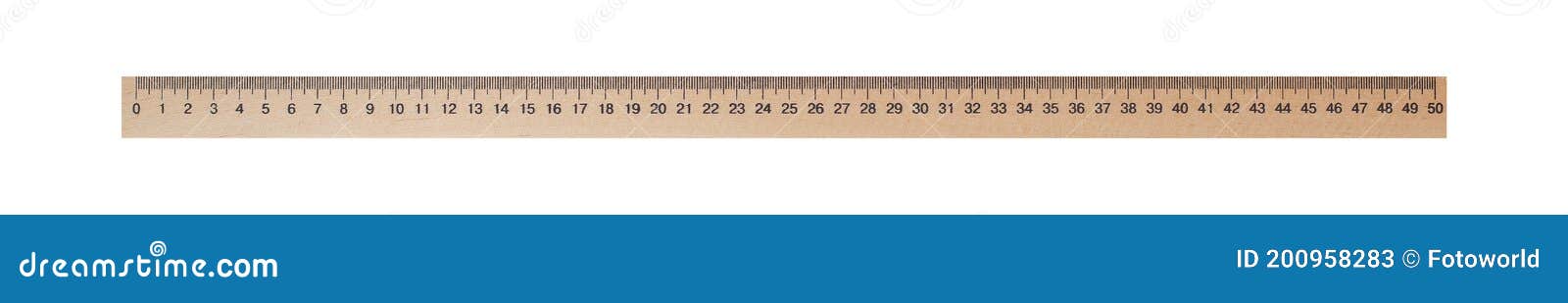 Science and Education - Wooden School Ruler. Isolated Stock Image ...