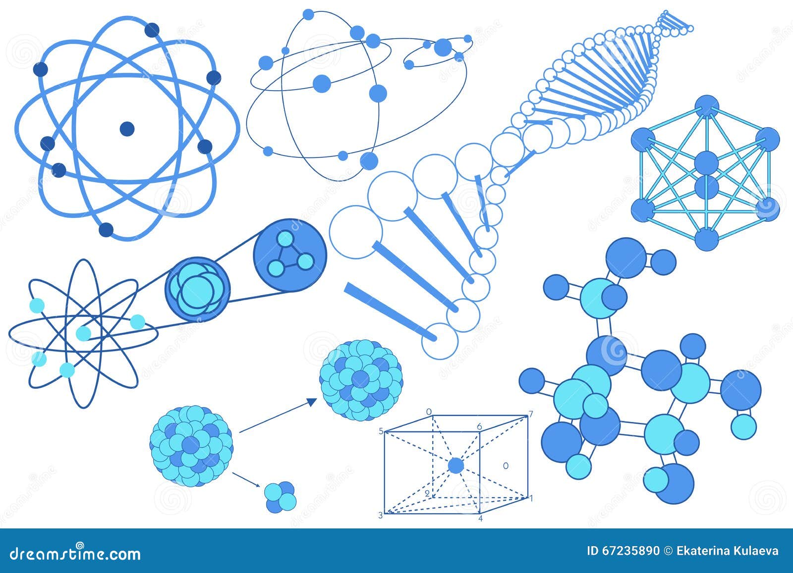 Science Elements, Symbols And Schemes Vector Illustration ...