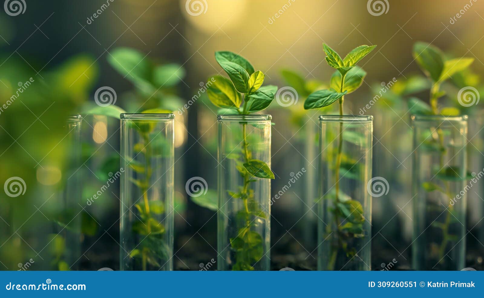 Science, Environment and Biotechnology Concept. Growing and Studying ...