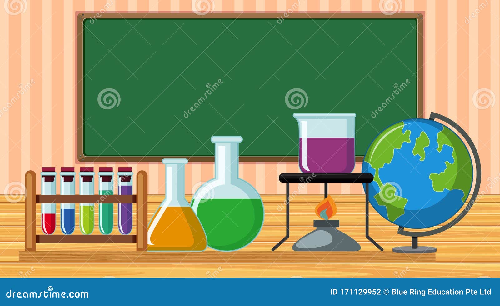 Science Equipments in Classroom Stock Illustration - Illustration of ...