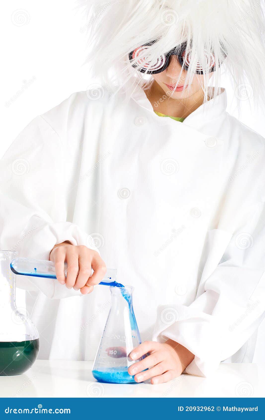 Science experiment stock photo. Image of disguise, green - 20932962