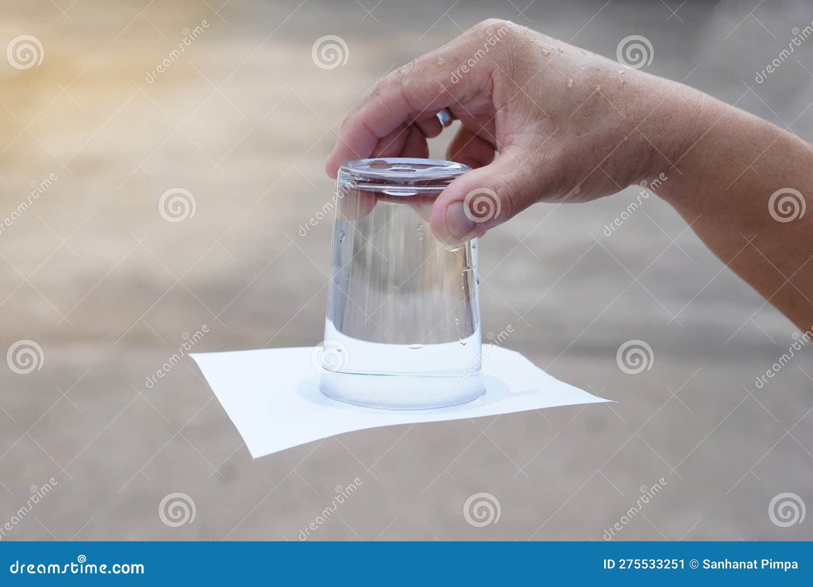 Science Experiment about Air and Liquid Pressure. Stock Image - Image ...