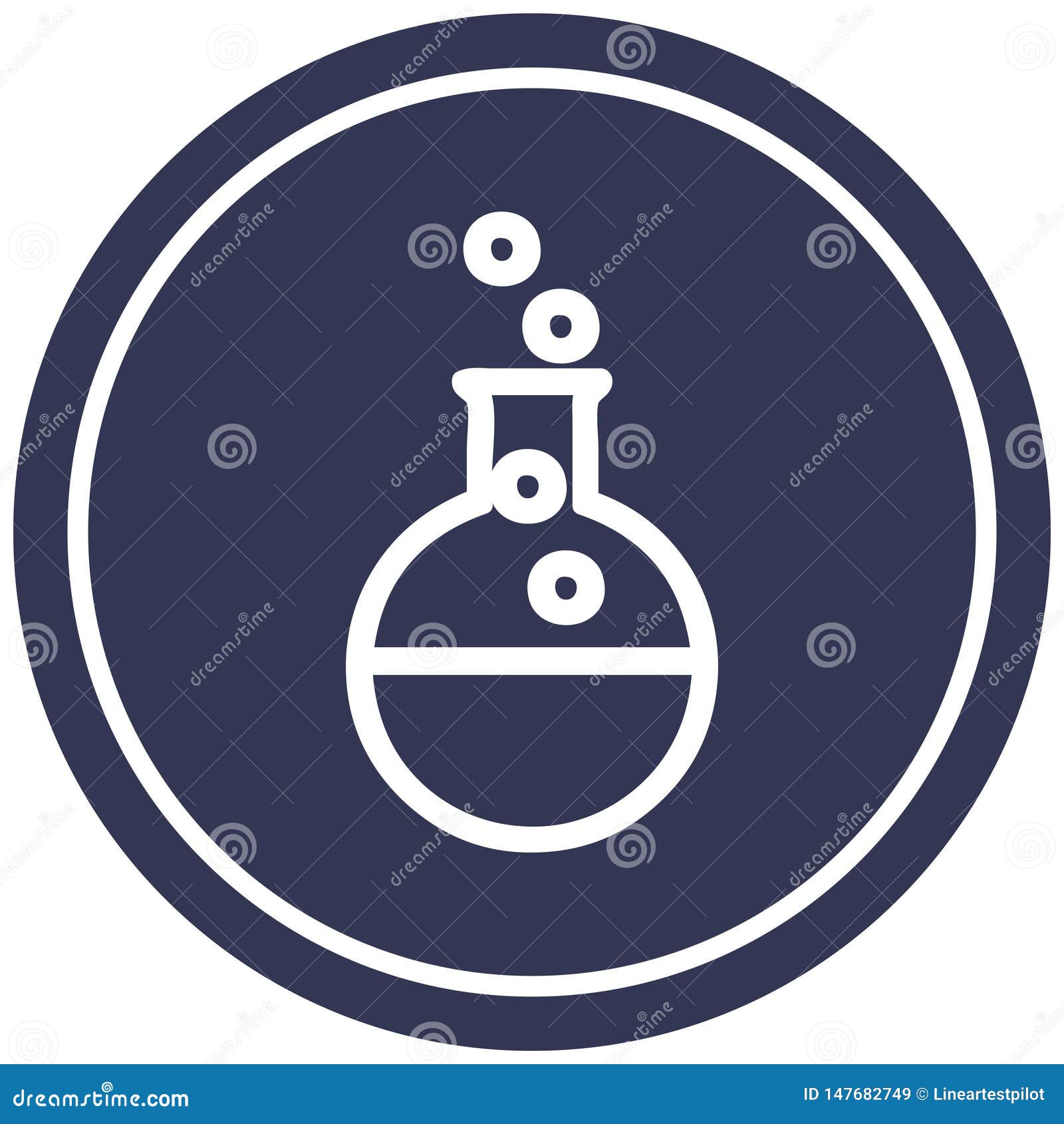 Science Experiment Circular Icon Stock Vector - Illustration of symbol ...