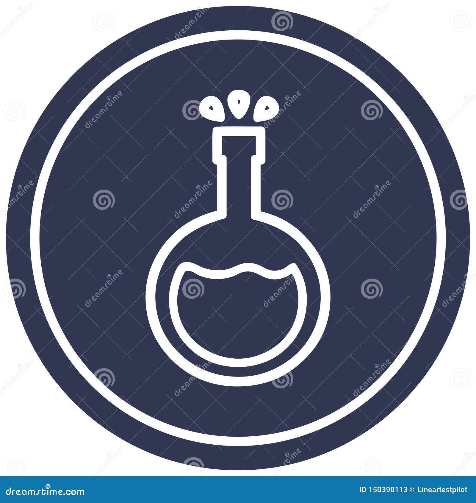 Science Experiment Circular Icon Symbol Stock Vector - Illustration of ...
