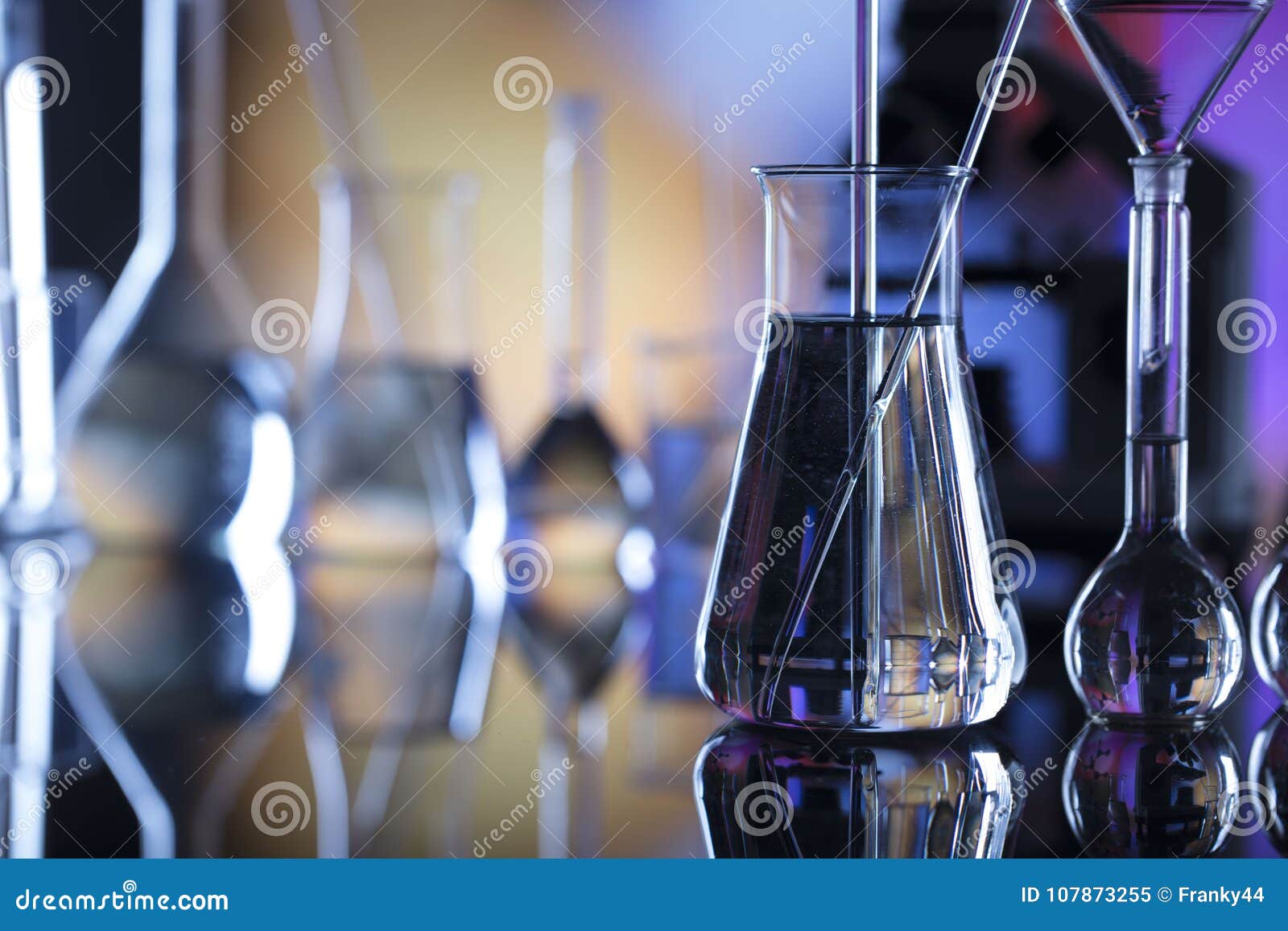 Science Experiment Concept with Bokeh Background. Stock Image - Image ...