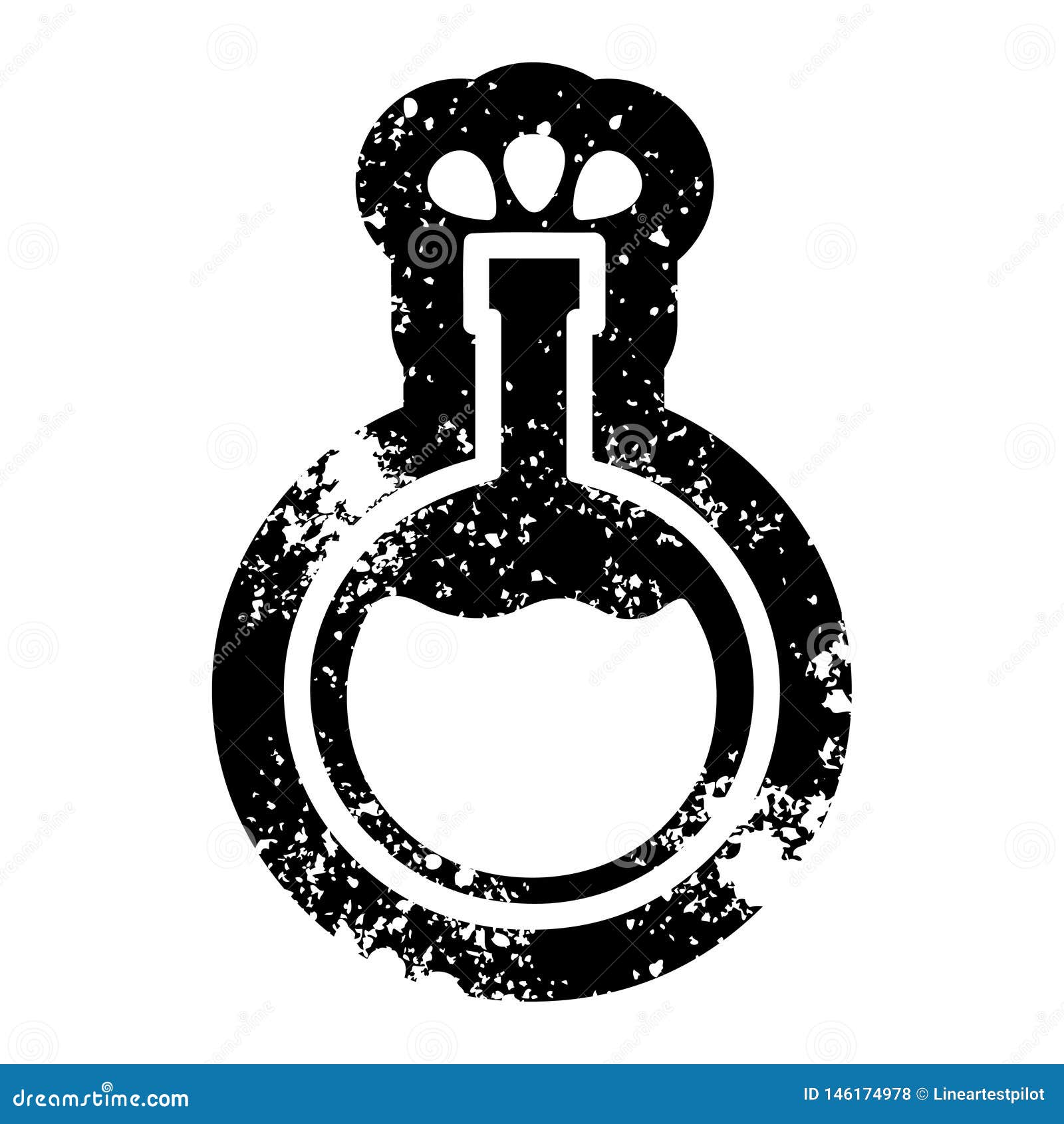 Science Experiment Distressed Icon Symbol Stock Vector - Illustration ...