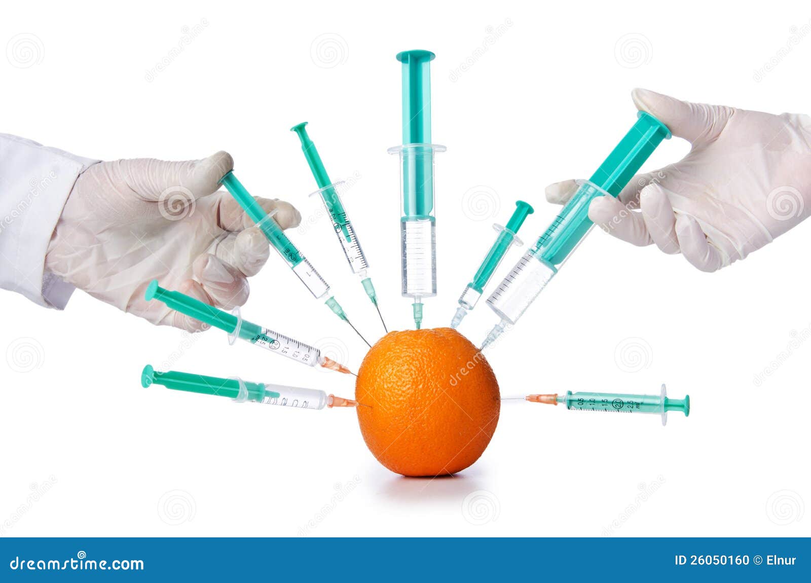 Science Experiment with Orange Stock Photo - Image of close, mutation ...