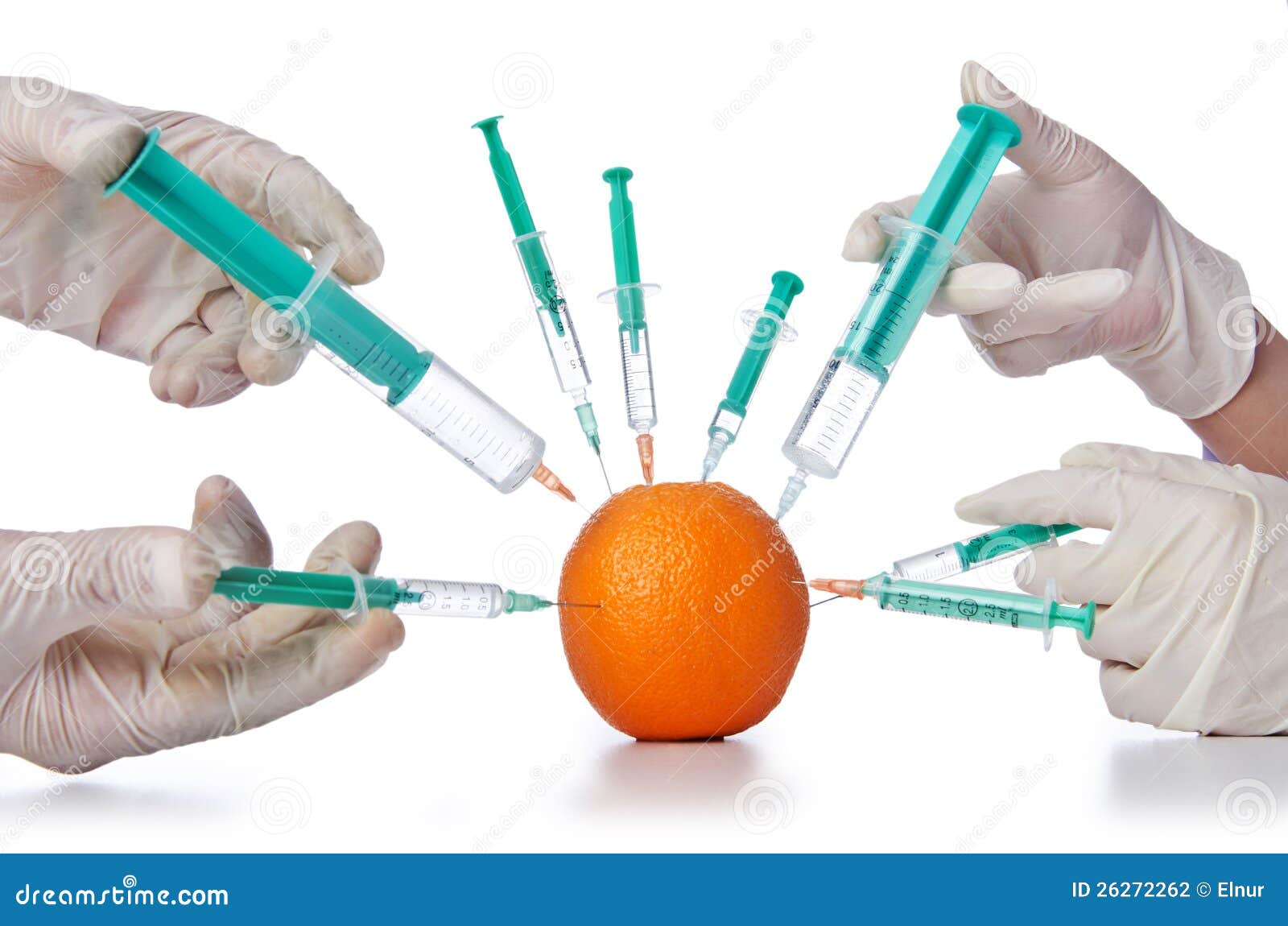 Science Experiment with Orange Stock Photo - Image of biology, color ...