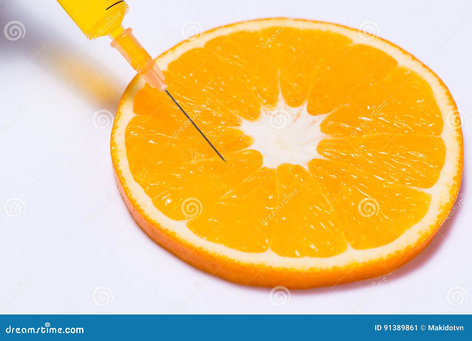 GMO. Experiment On The Orange. Bioengineering Food, Genetically ...