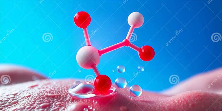 Science Experiment Showcasing a Molecular Structure with Droplets on a ...