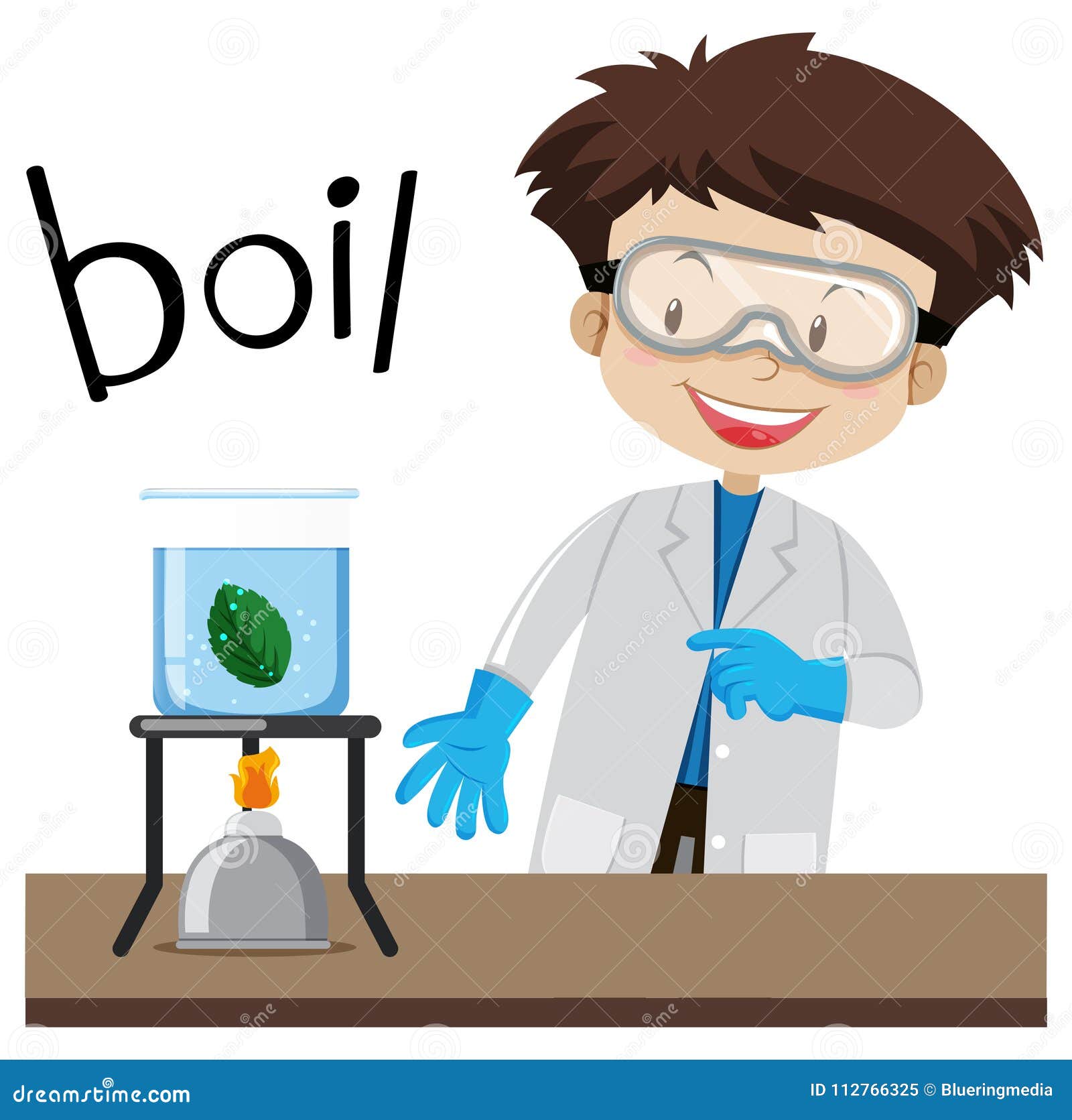 Science Experiment and Word Boil Stock Vector - Illustration of student ...