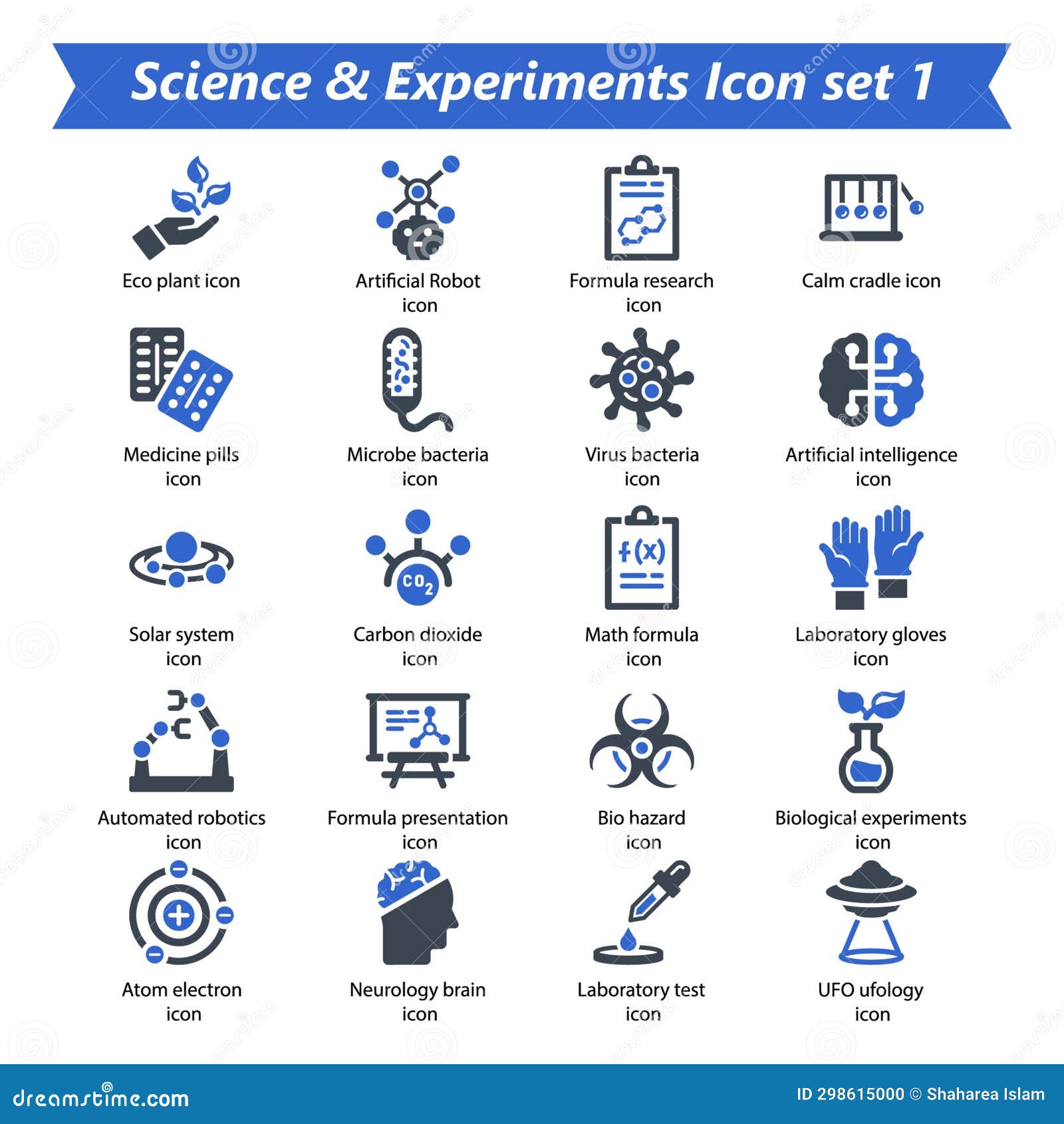 Science Experiments Icon Set 1 Stock Illustration - Illustration of ...