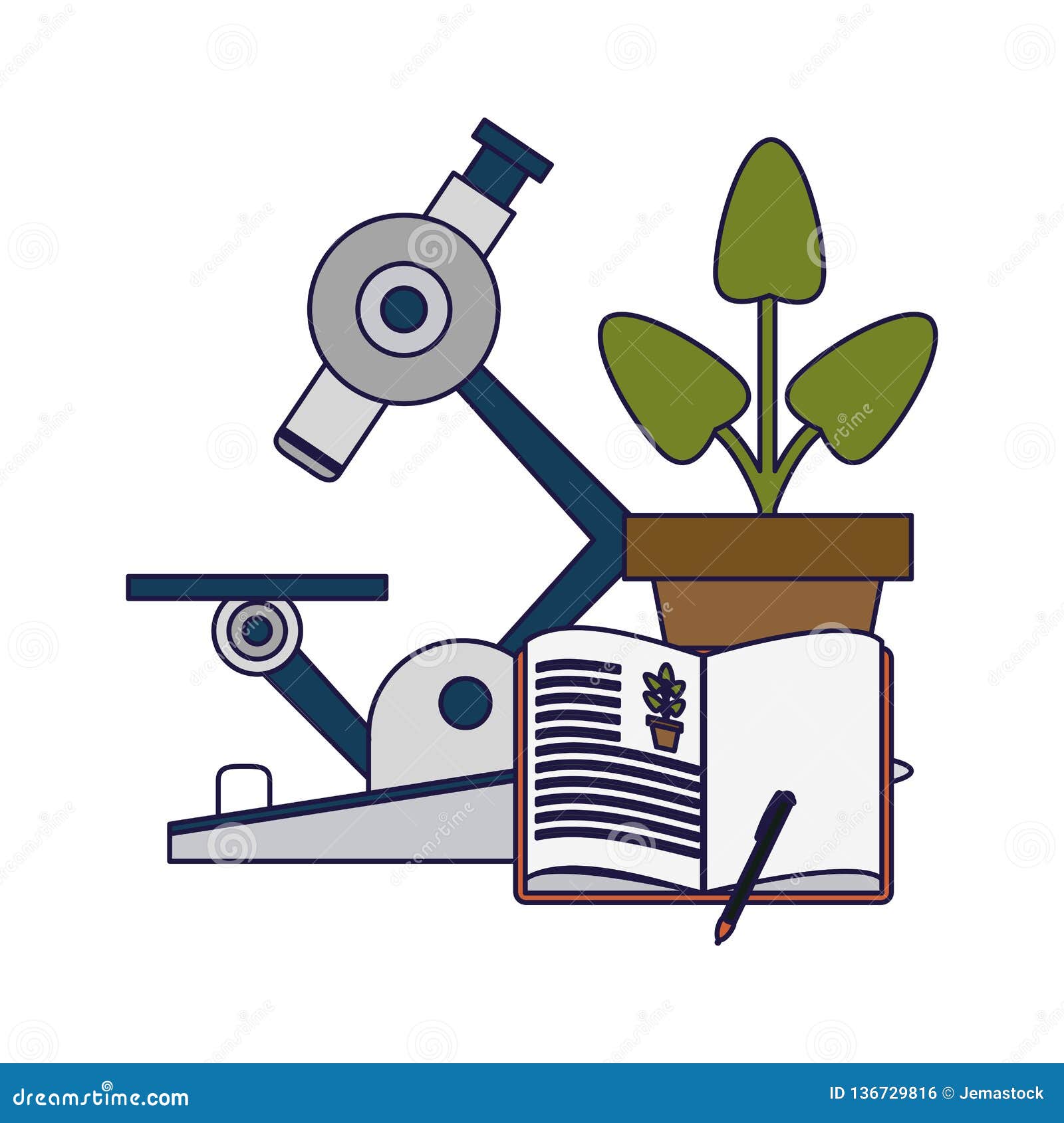 Science Experiments and Investigation Blue Lines Stock Vector ...