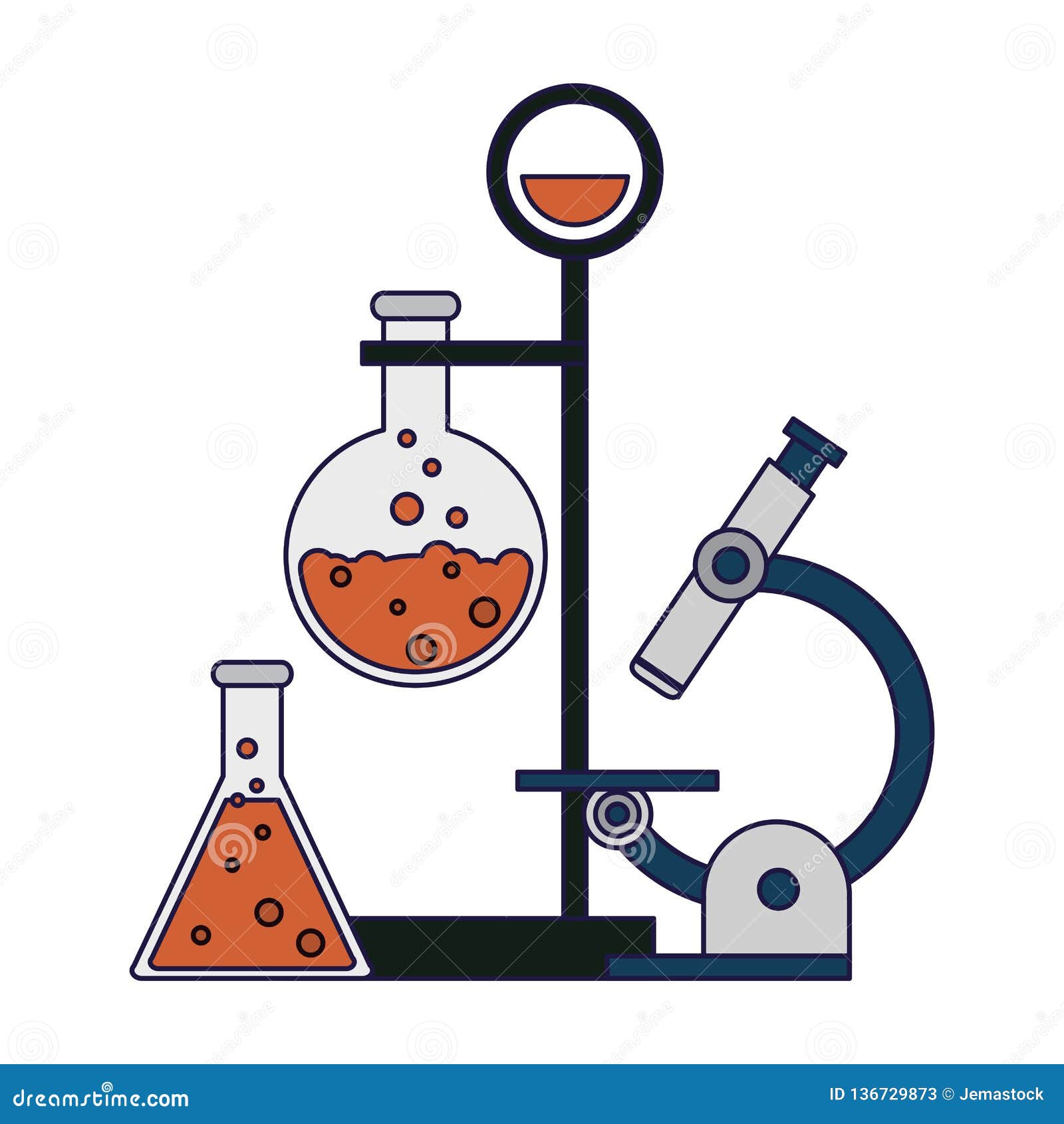 Science Experiments and Investigation Blue Lines Stock Vector ...