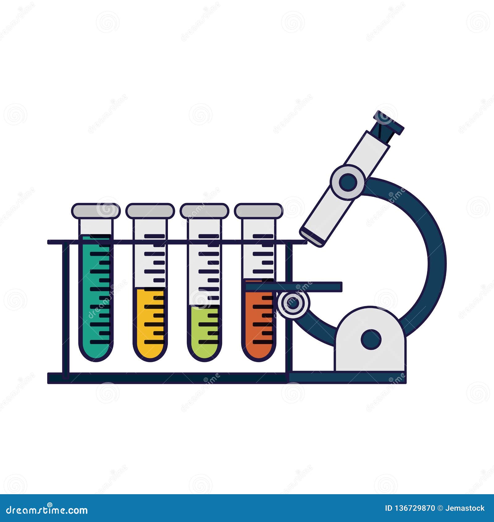 Science Experiments and Investigation Blue Lines Stock Vector ...